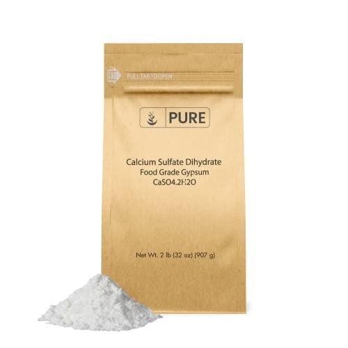 Pure Original Ingredients Calcium Sulfate 2 lb Baking, Water Treatment ...