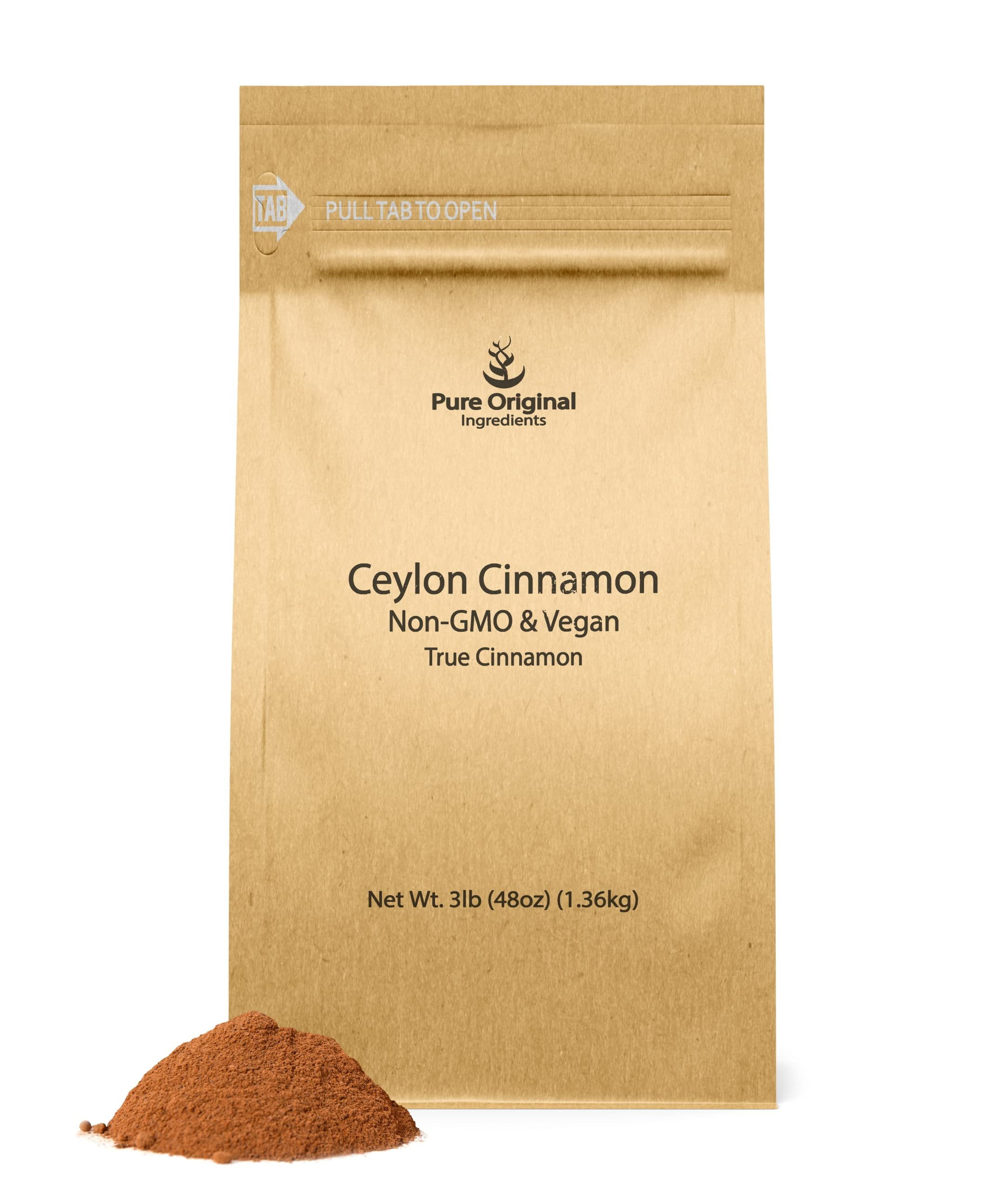 Pure Original Ingredients Ceylon Cinnamon 3 lb, Mild Flavor, Baking ...
