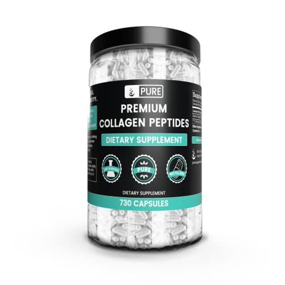 Pure Original Ingredients Collagen Peptides 730 Capsules No Magnesium ...