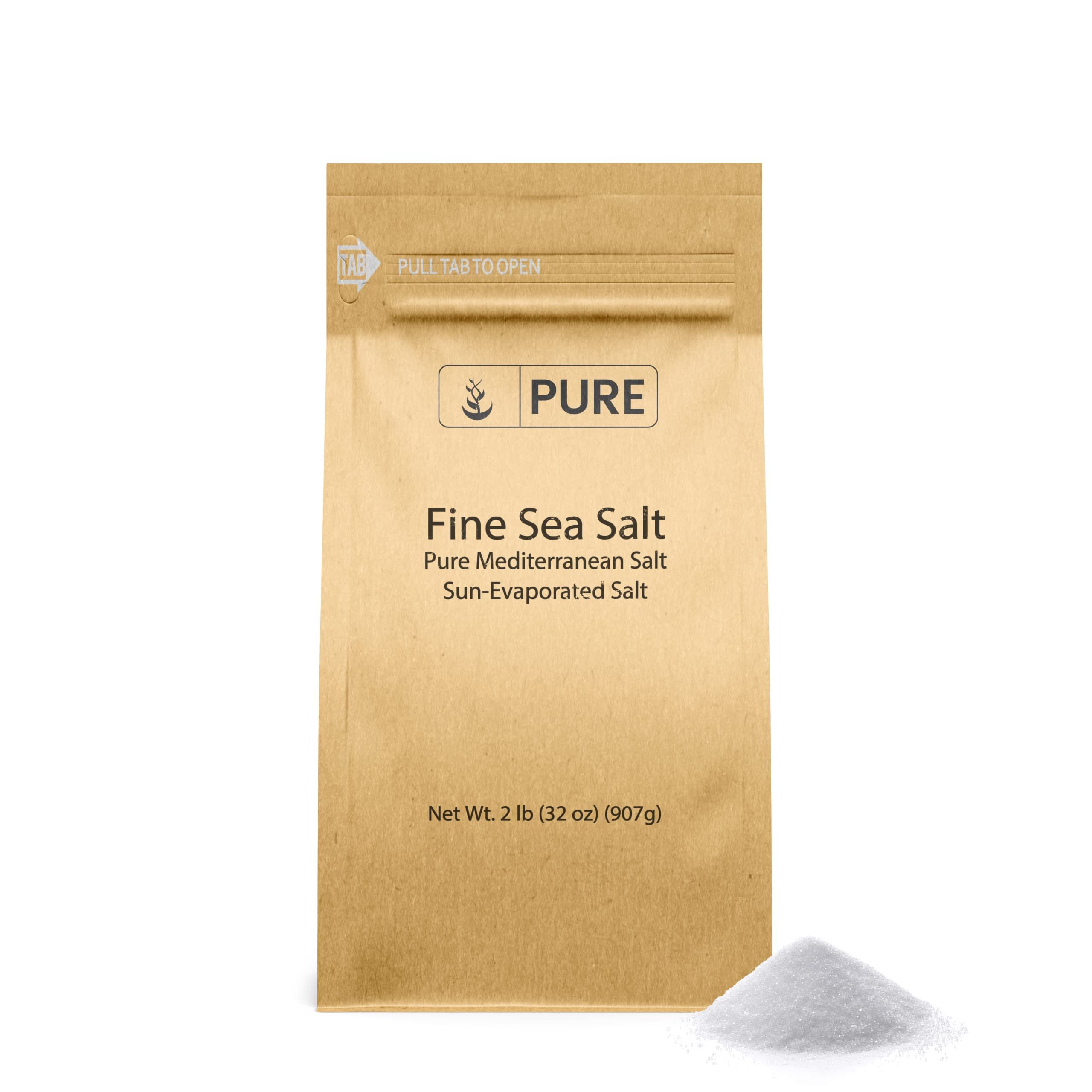 Pure Original Ingredients Fine Sea Salt 2 lb Mediterranean Sea Salt ...