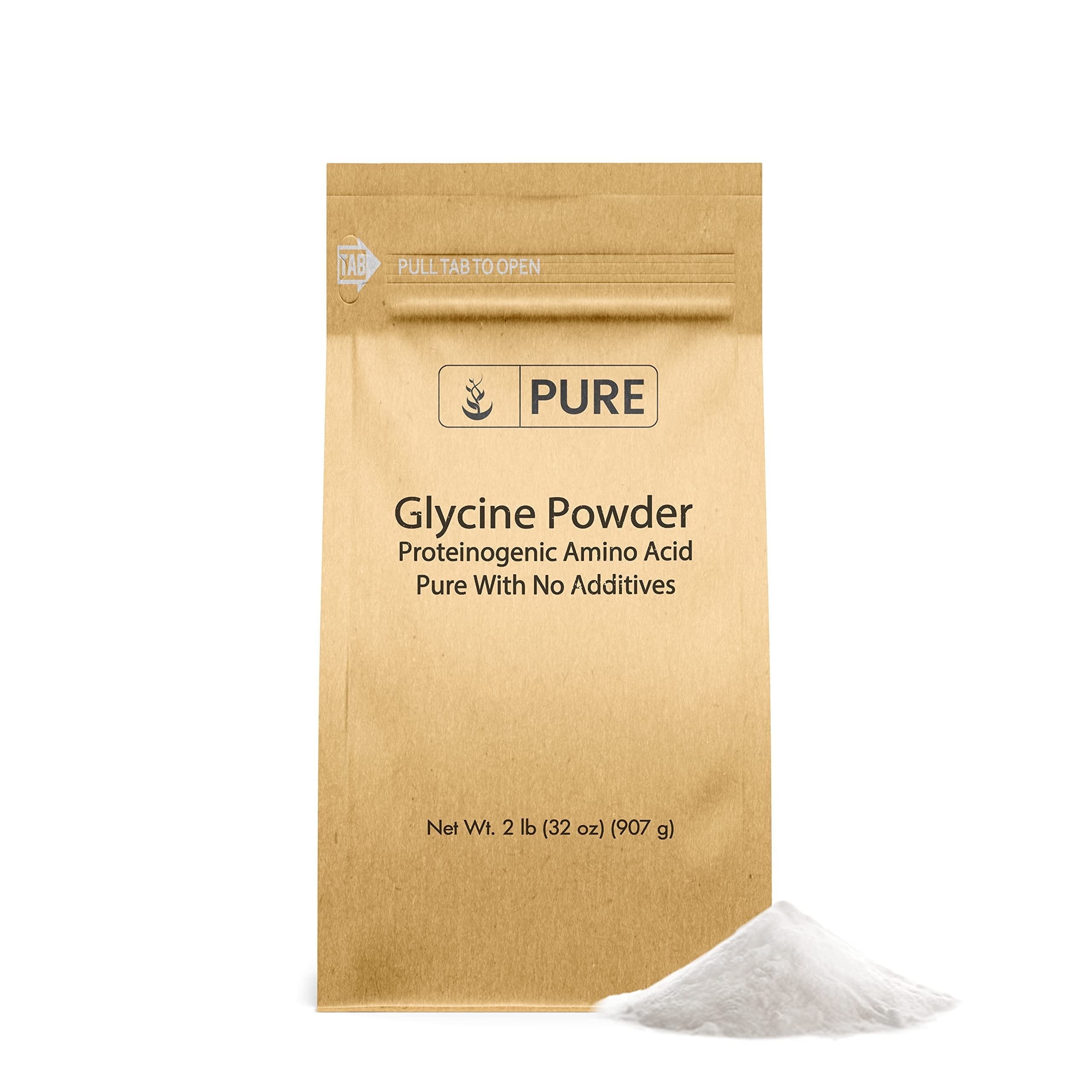 Pure Original Ingredients Glycine Powder 2lb Non-GMO, Non-Essential ...