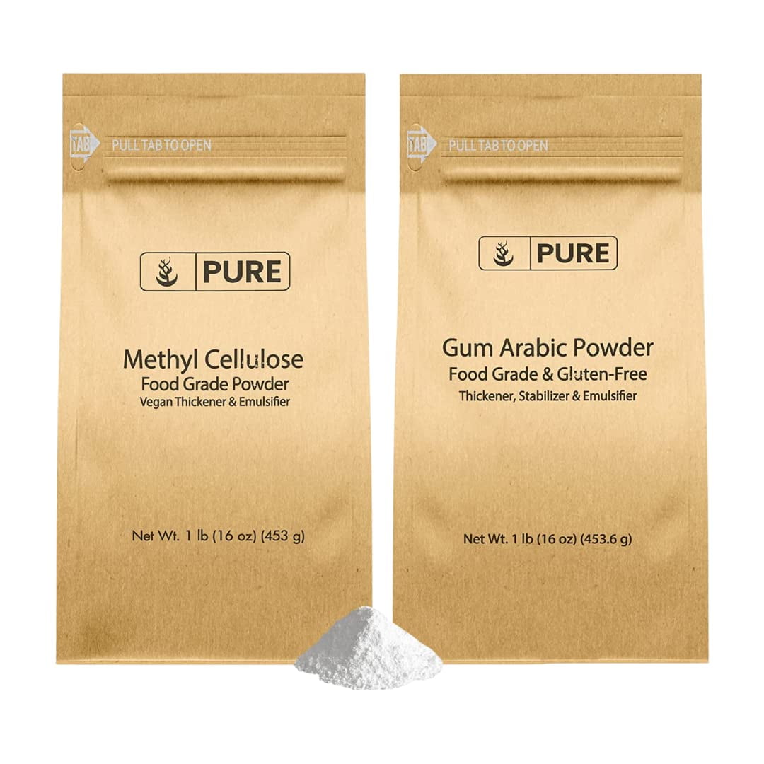 Pure Original Ingredients Gum Arabic Powder & Methylcellulose Bundle ...