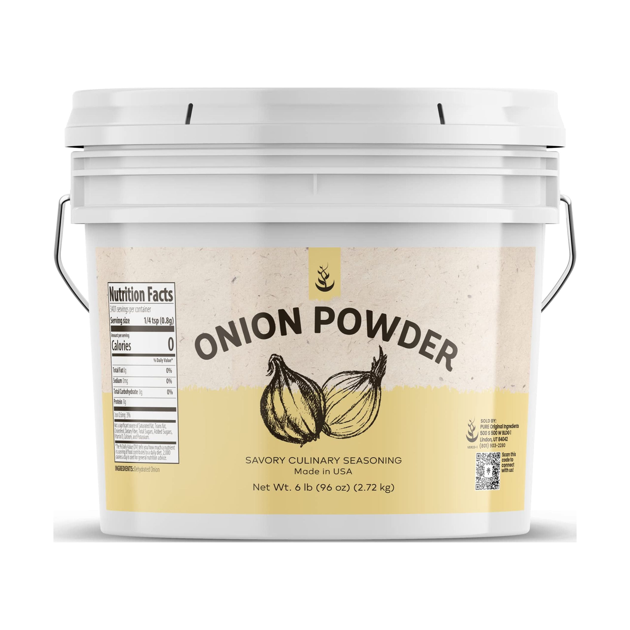 Pure Original Ingredients Onion Powder HYZ01 (1 Gallon) Seasoning ...