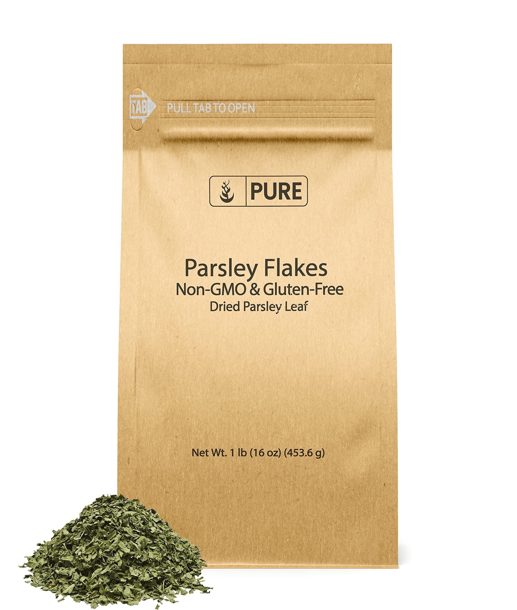 Pure Original Ingredients Parsley Flakes 1 lb, Rich-in-Flavor, Garnish ...