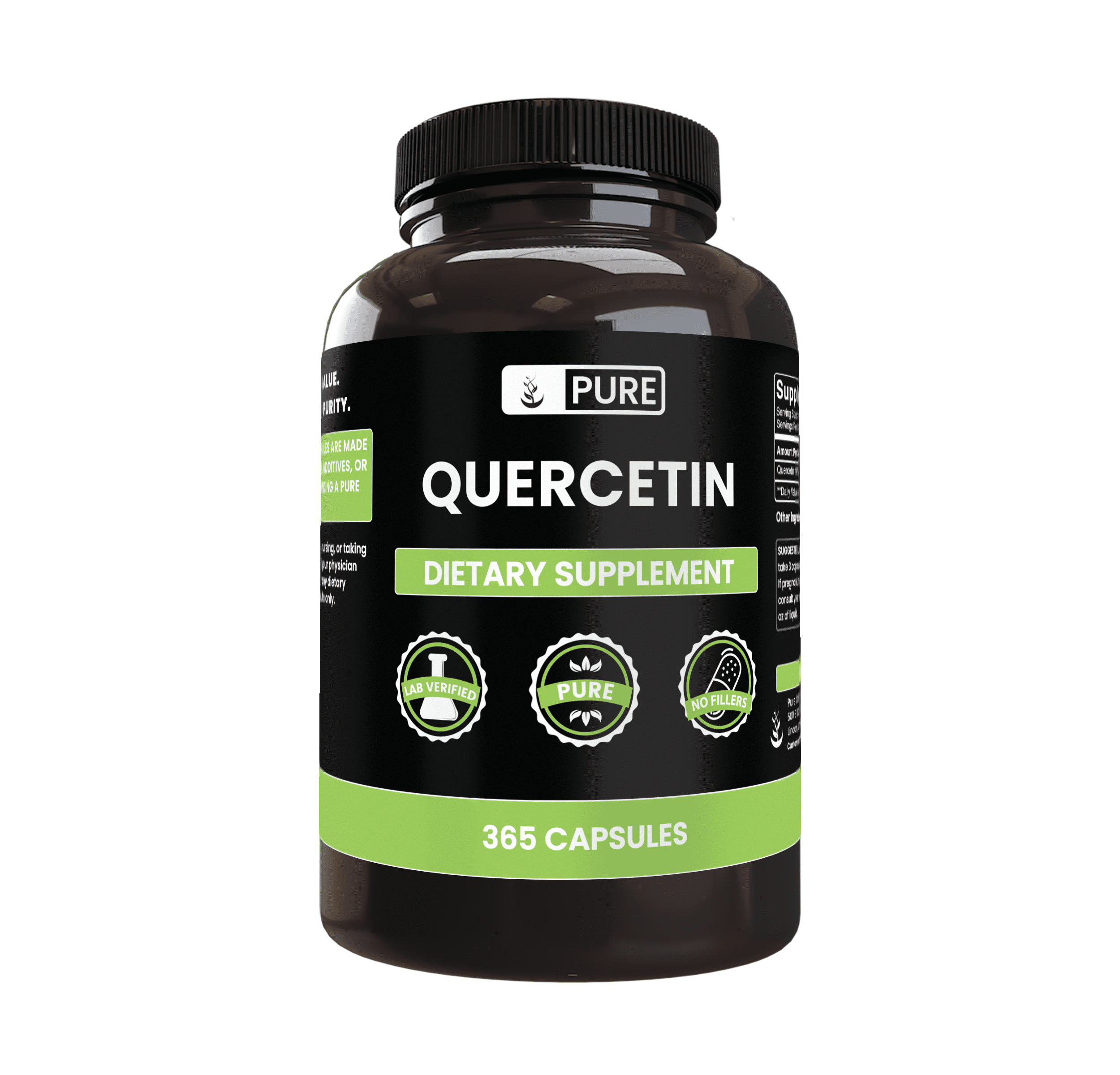 Pure Original Ingredients Quercetin 365 Capsules Always Pure, No ...