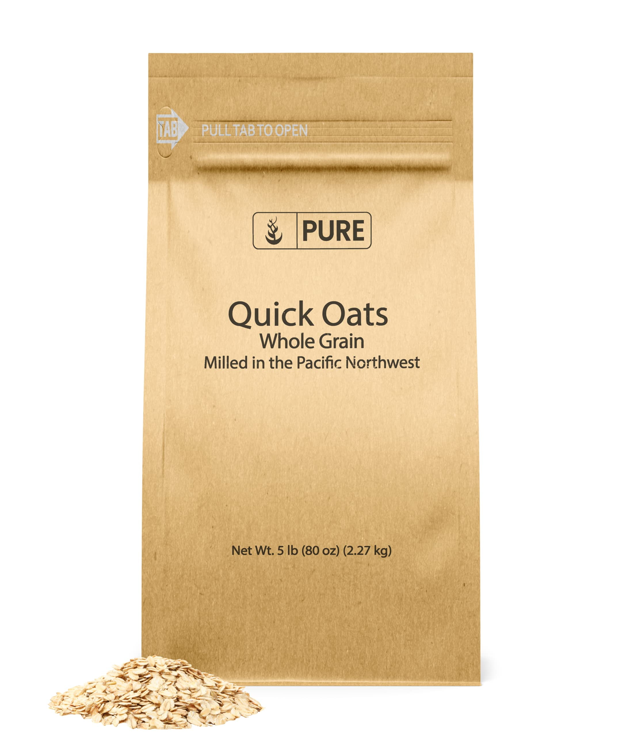 Pure Original Ingredients Quick Oats (5 BSL1 lb) Breakfast Cereal ...