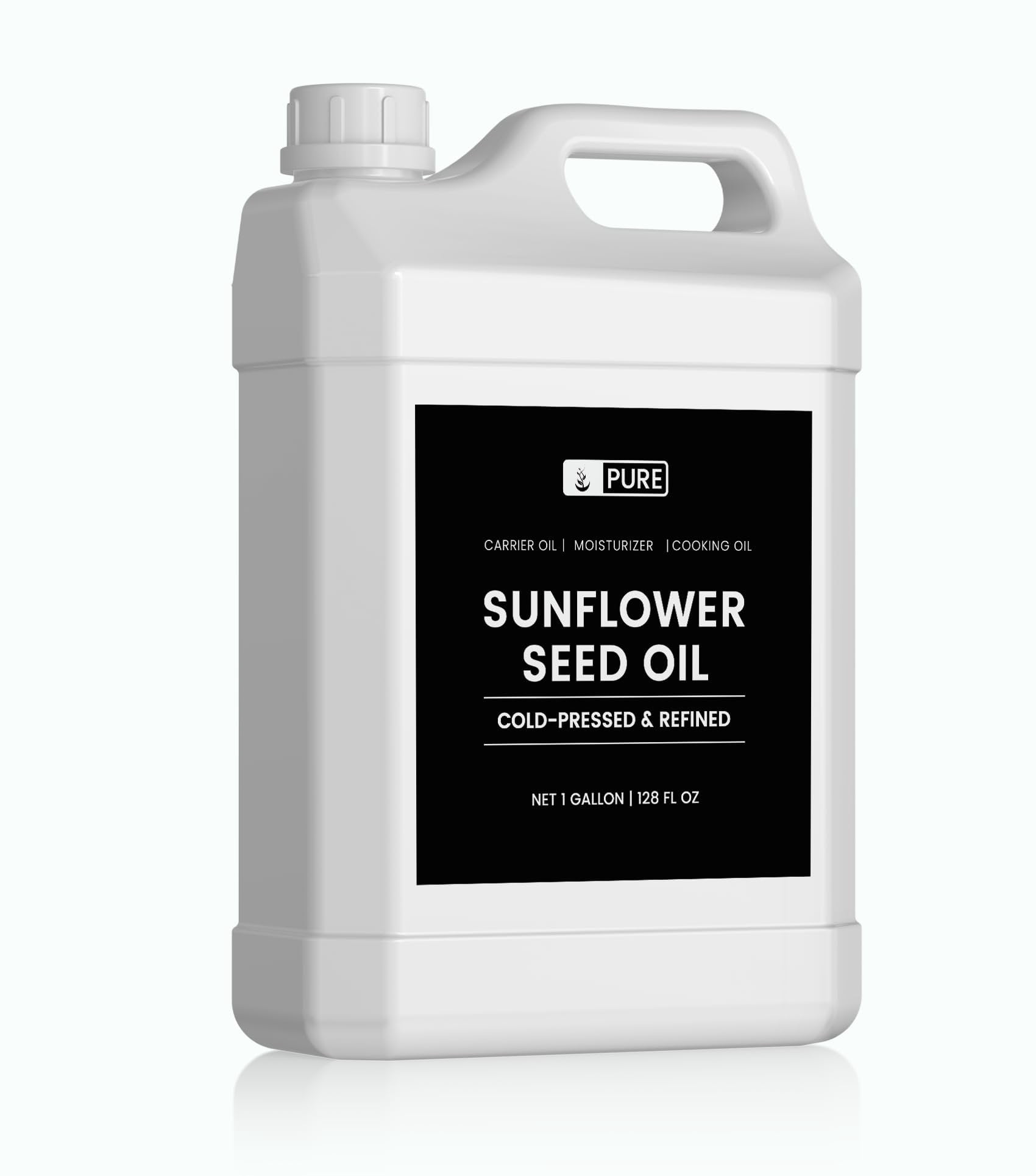 Pure Original Ingredients Sunflower Seed Oil, 1 Gallon, Cold-Pressed ...