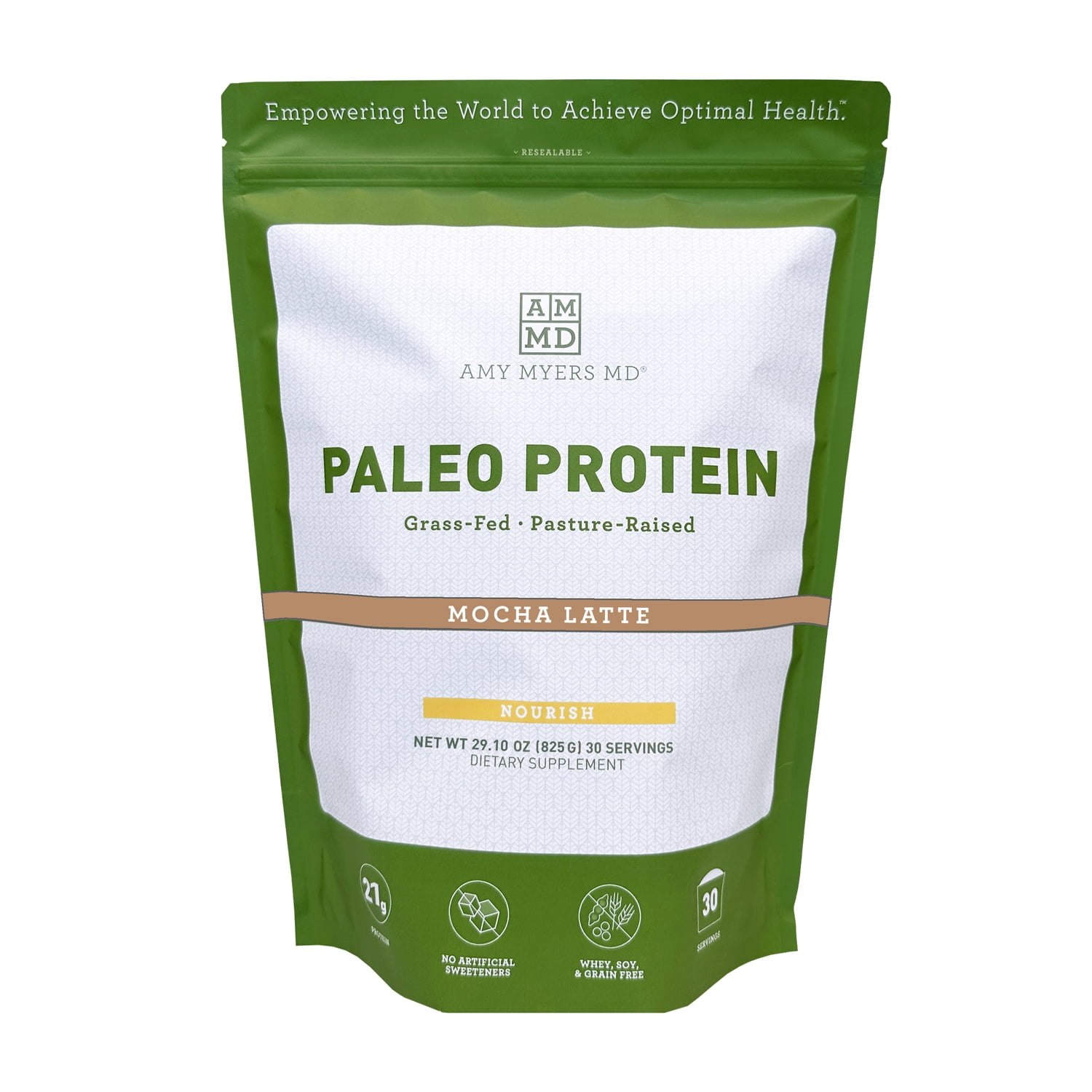 Amy Myers MD Myers Way Paleo Protein - 825 g, Mocha Latte - Walmart.com