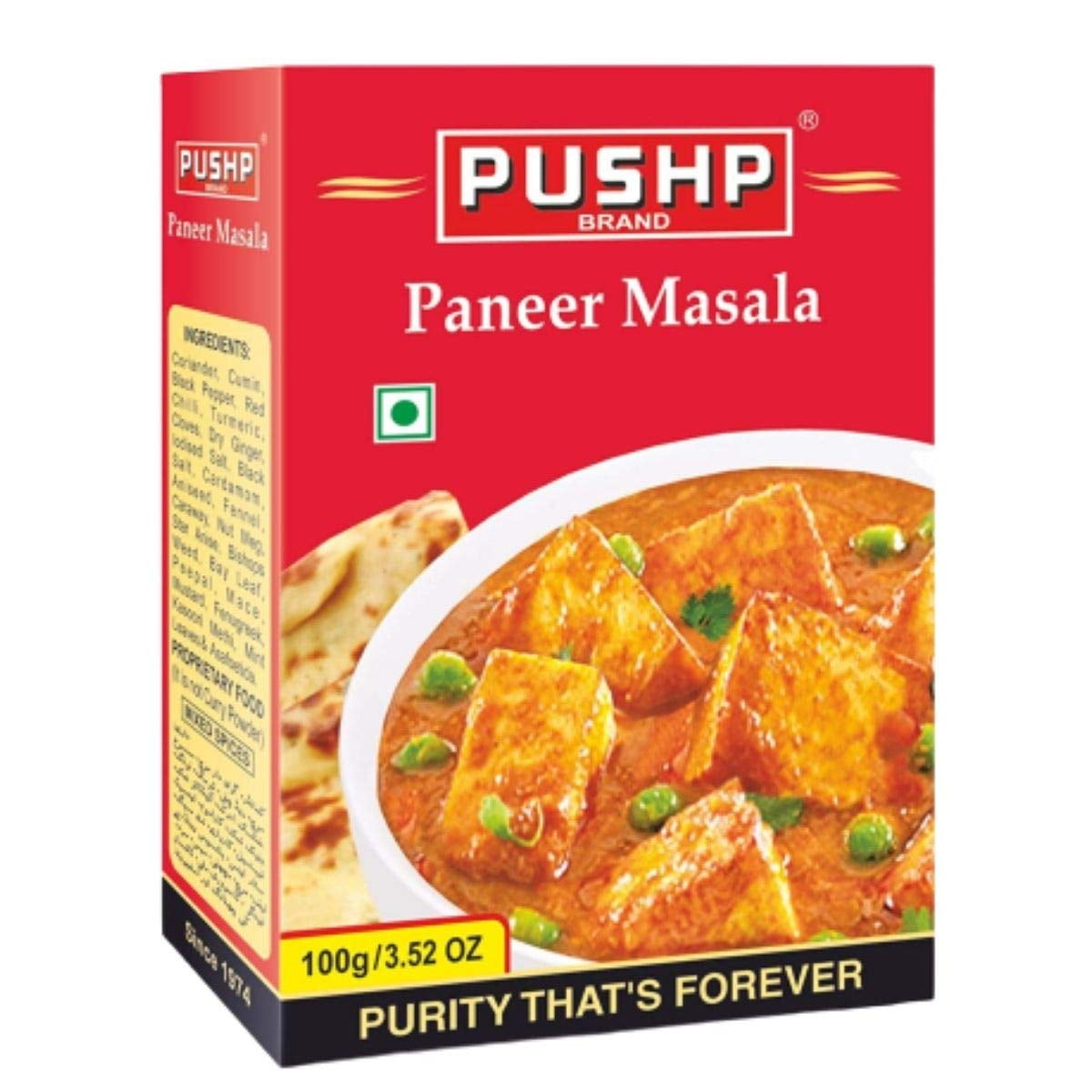 Pure Paneer Masala Powder By Pushp 100gm, 3.5 Ounce | Pack Of 1 ...