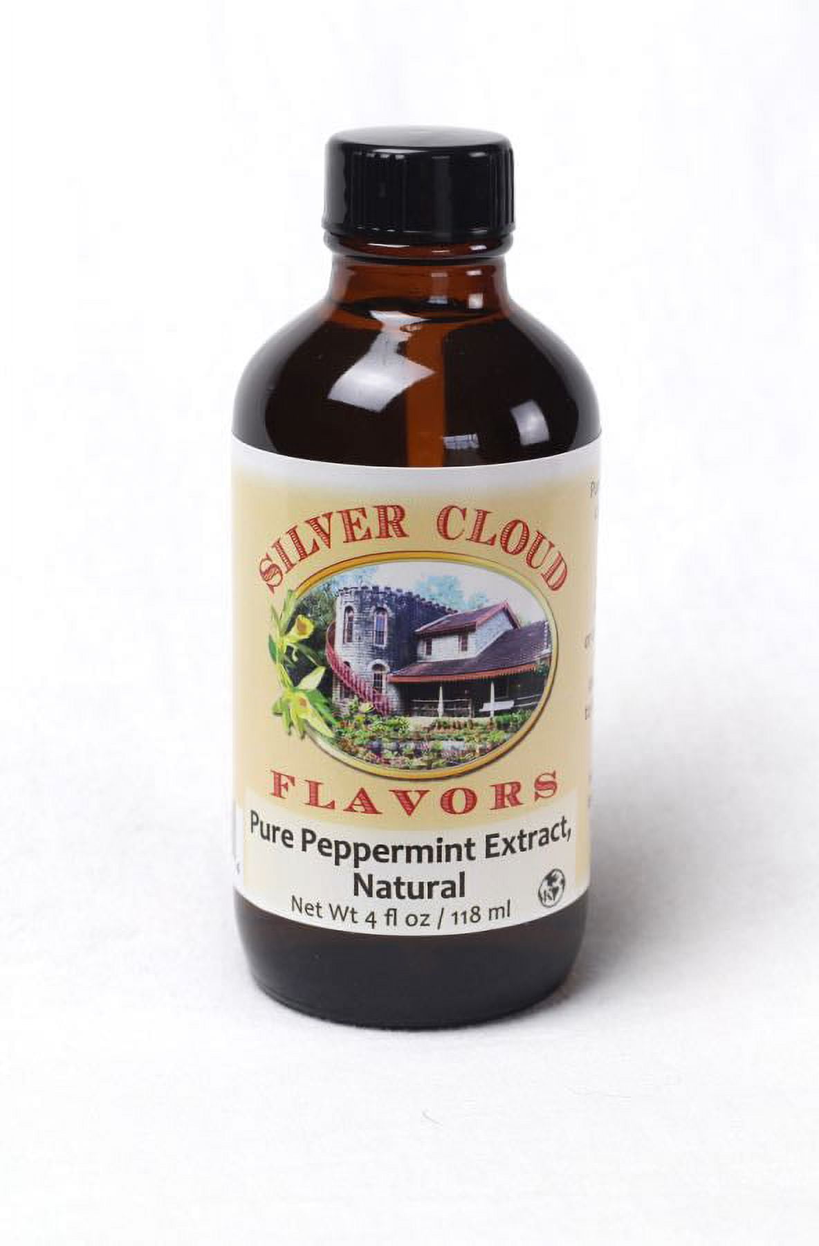 Pure Peppermint Extract, Natural - 4 fl. oz. glass bottle, Real Mint ...
