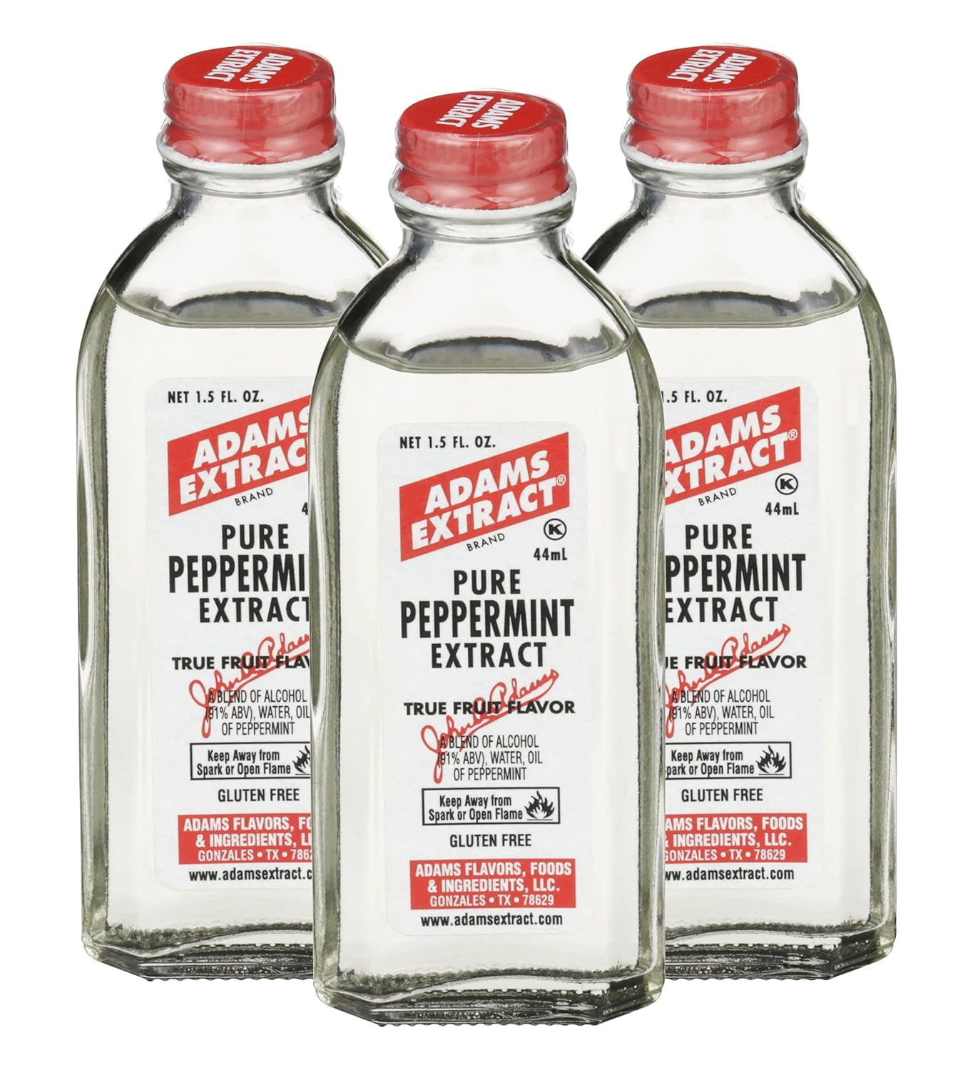 Pure Peppermint , Fruit Flavor, Gluten , 1.5 FL OZ Glass Bottle (Pack ...