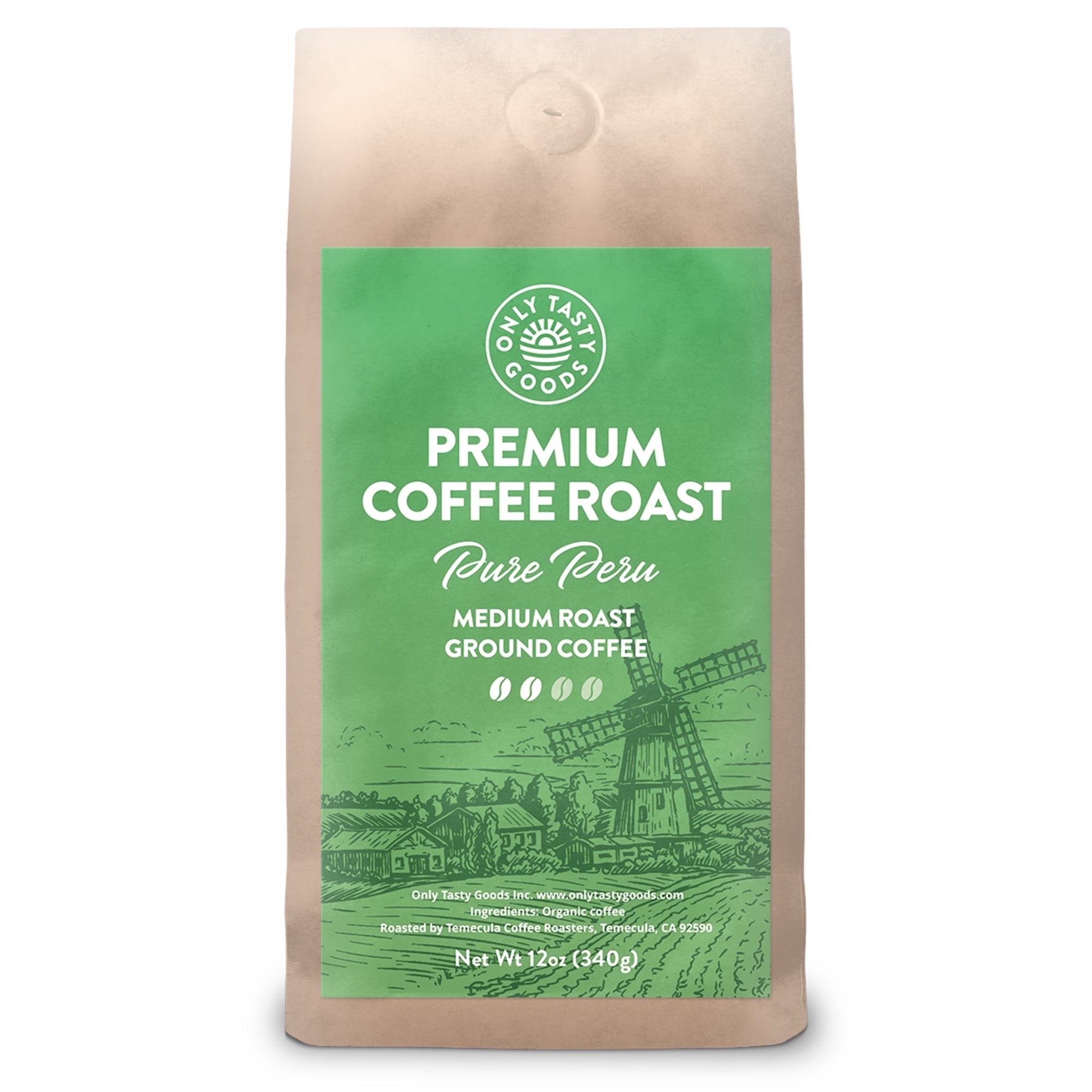 Pure Peru Medium Roast Ground Coffee, Organic, Low Acid, Fair Trade, GMO-Free, 12 oz. - Walmart.com
