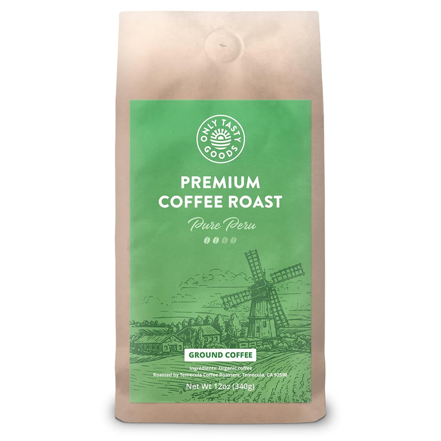 Pure Peru, Medium Roast Ground Coffee Organic Low Acidic Fair Trade ...