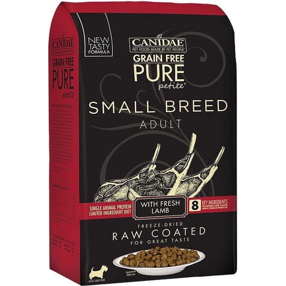 Canidae PURE Petite Small Breed Adult Dog Food, Grain-Free, Lamb, Raw ...
