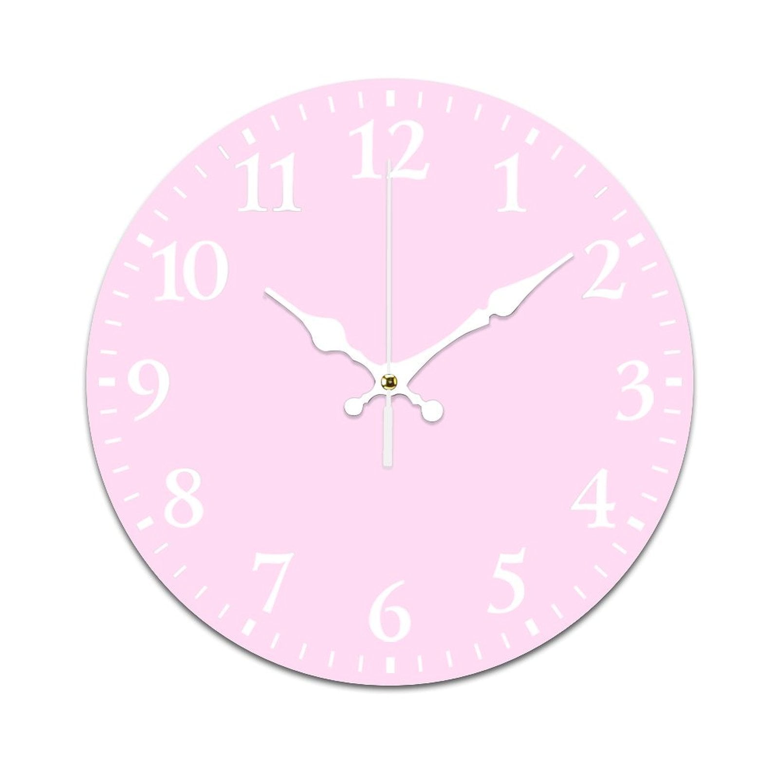 Pure Pink Wall Clock Modern Design Clocks Wall Hanging Home Office ...