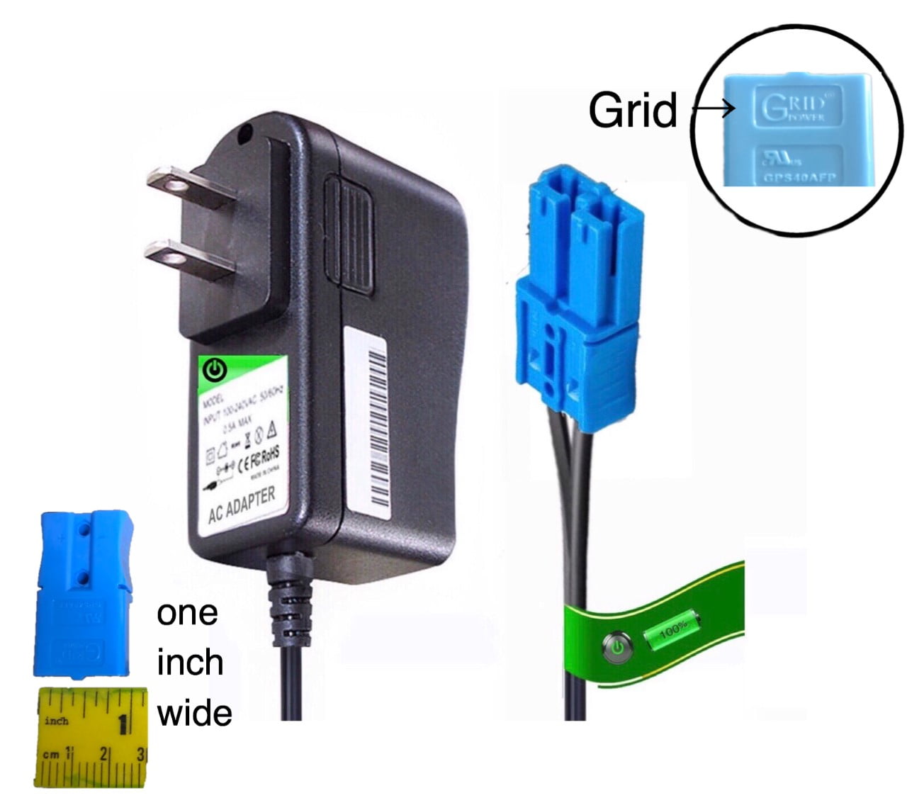 Pure Power Adapters Kid Trax DODGE Dually 3500 Single Charger - Walmart.com