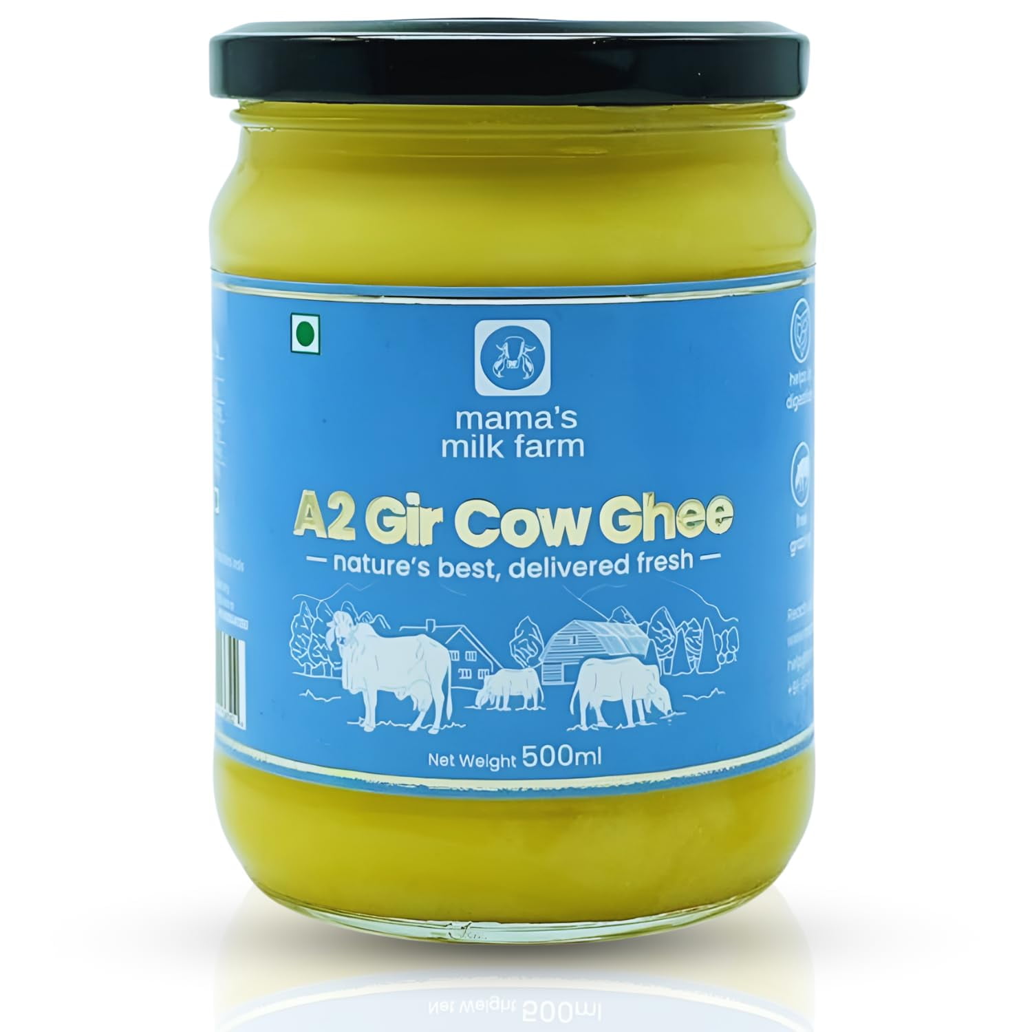 Pure Premium A2 Gir Cow Ghee By Mama'S Milk Farm | High In Protein ...