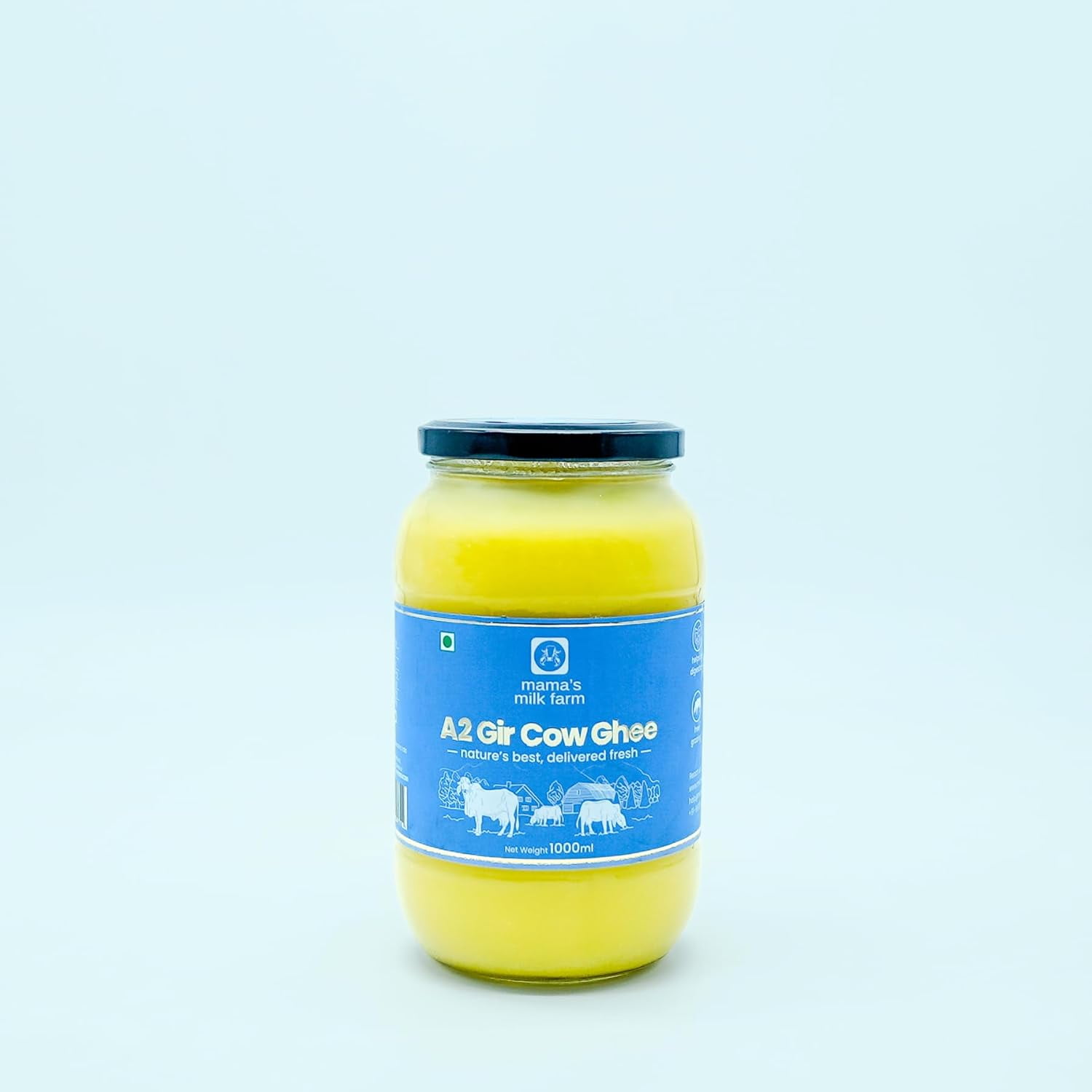 Pure Premium A2 Gir Cow Ghee By Mama'S Milk Farm | High In Protein ...