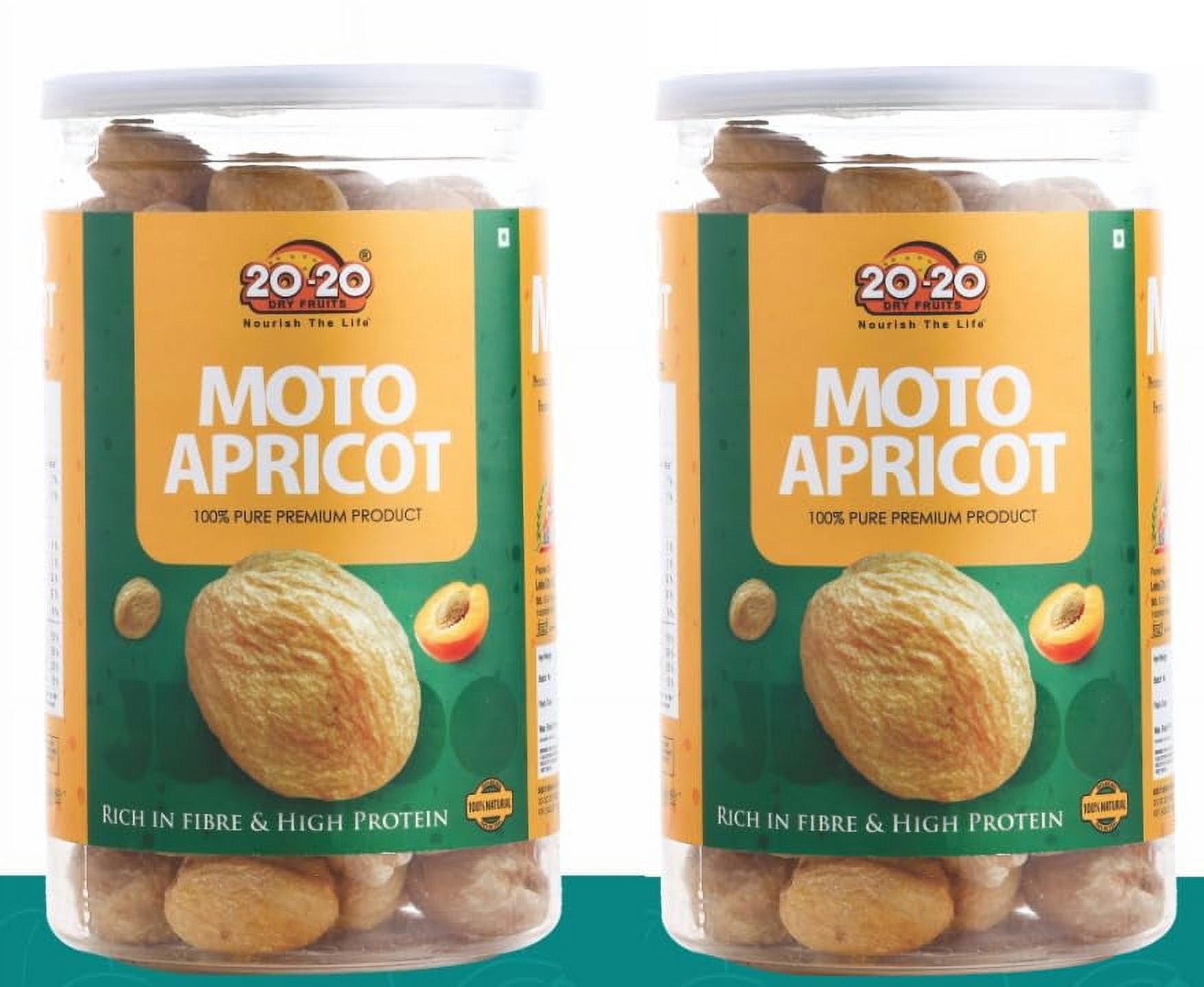Pure Premium Moto Dried Apricot By 20-20 Dry Fruits 1kg, (500gm * 2 ...