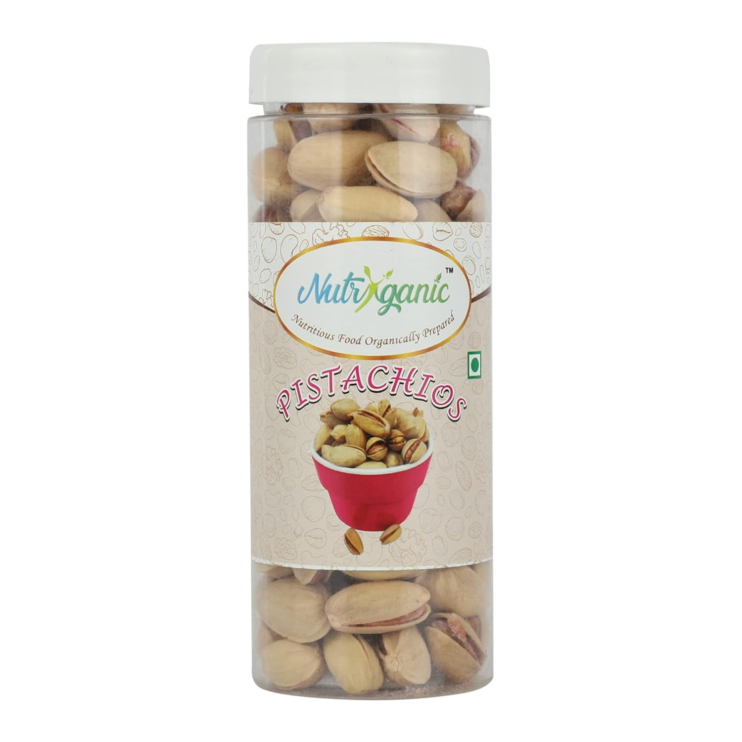 Pure Premium Roasted & Salted Pistachios By Nutryganic 500gm, | Good Source Of Calcium, Iron ...