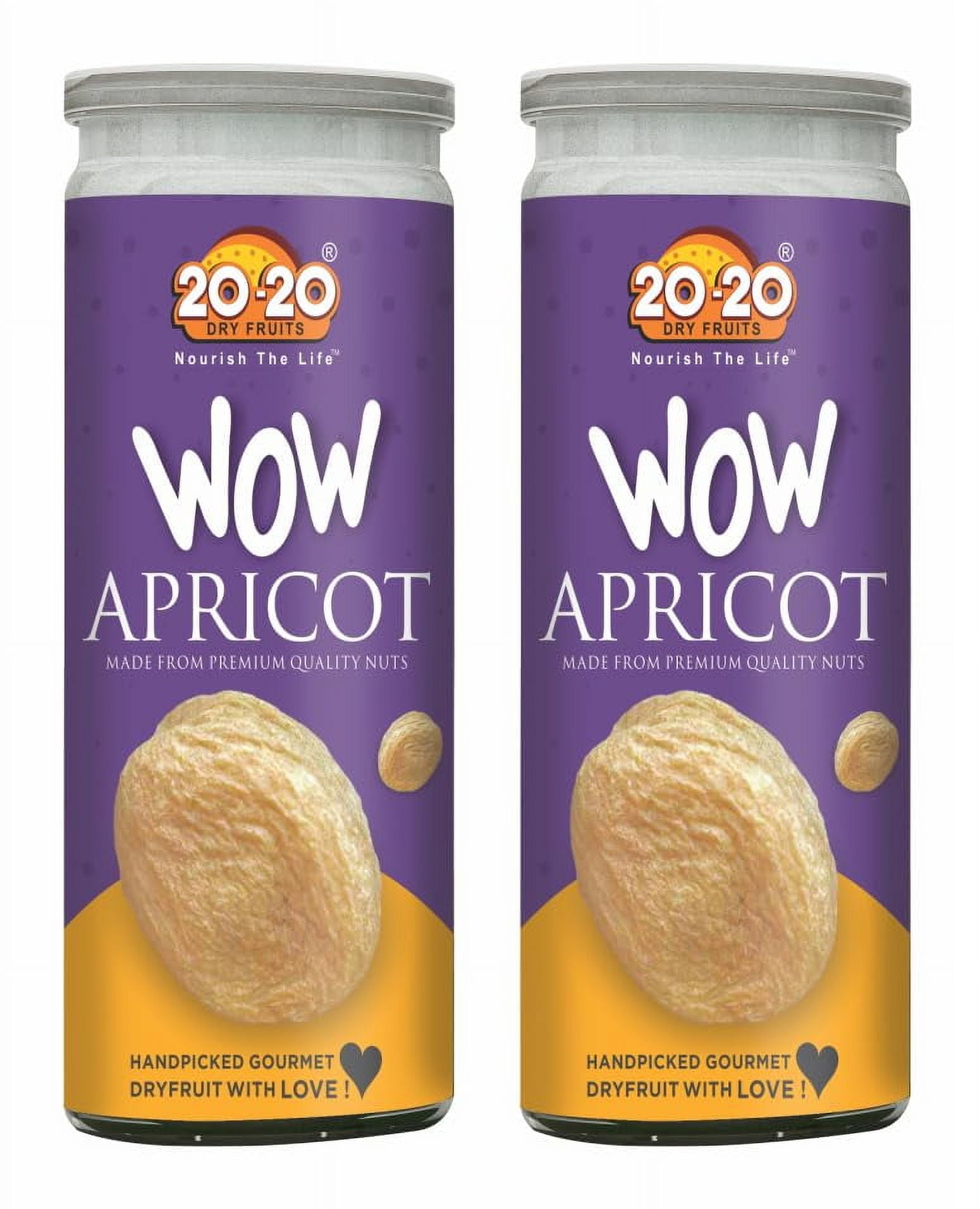 Pure Premium Wow Apricot By 20-20 Dry Fruits 400gm, (200gm * 2) | High ...