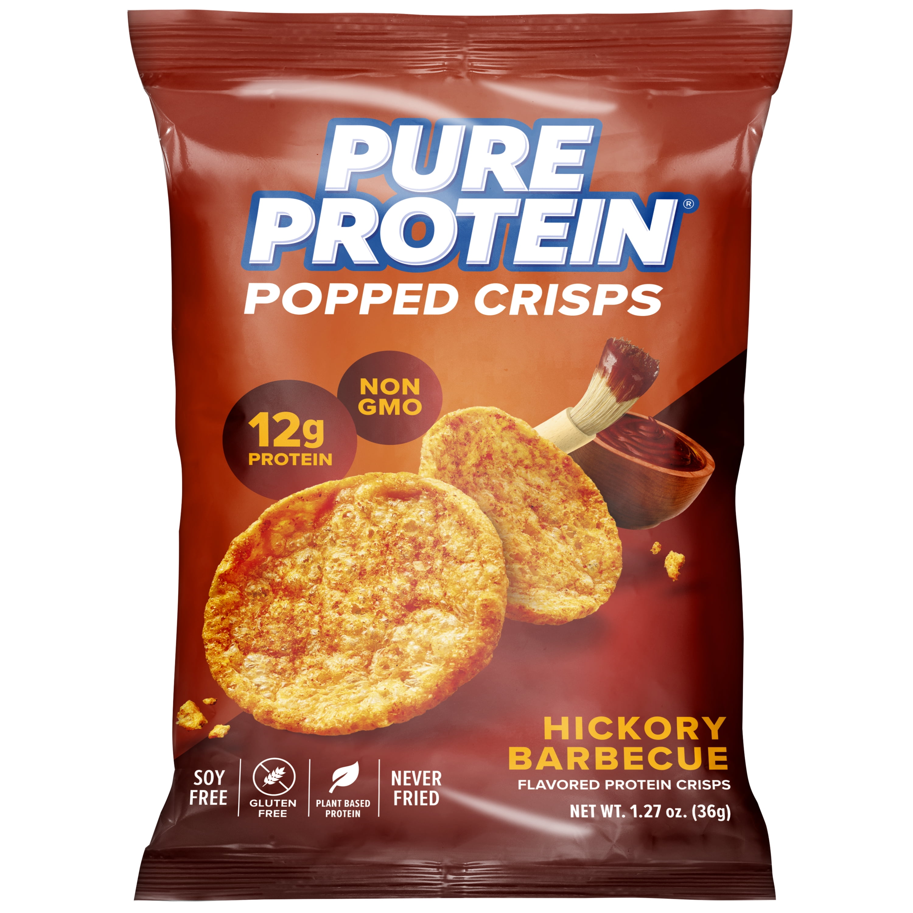 Pure Protein,1PACK Popped Crisps, Hickory BBQ - Walmart.com