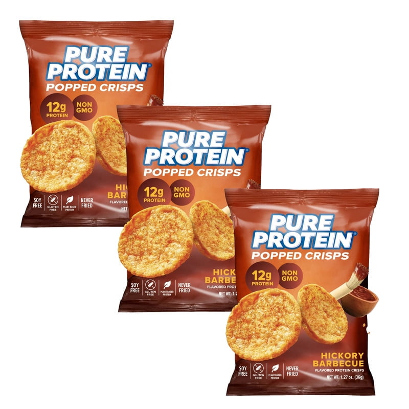 Pure Protein 3PACK,Popped Crisps, Hickory BBQ - Walmart.com