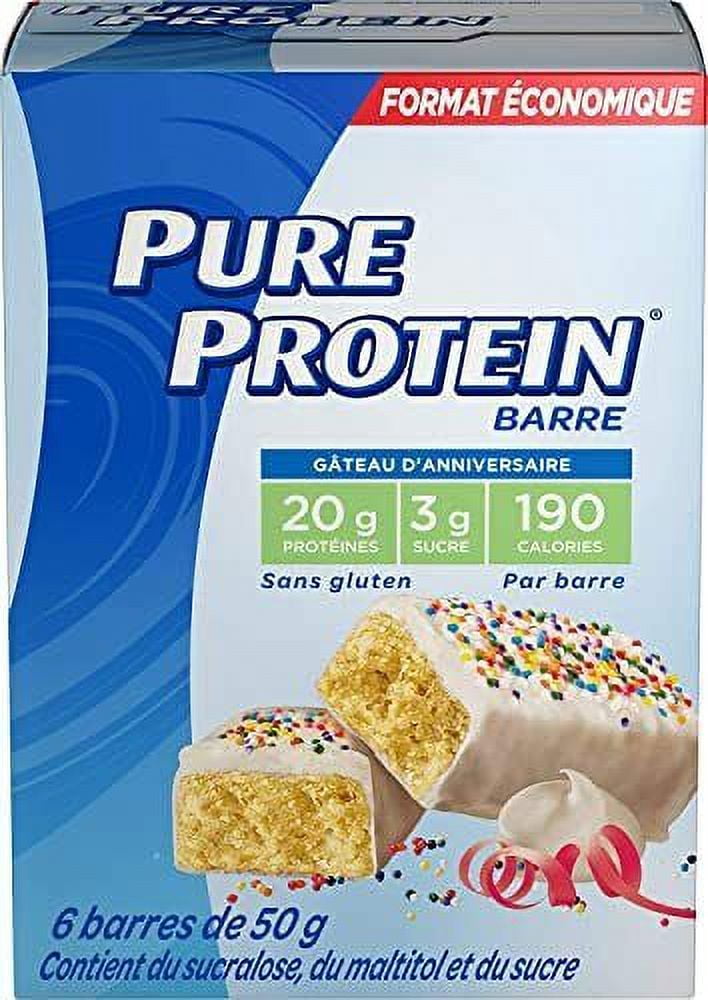 Pure Protein Bars, Gluten Free, Snack Bar, Birthday Cake, 50g/1.8oz., 6ct, {I... - Walmart.com