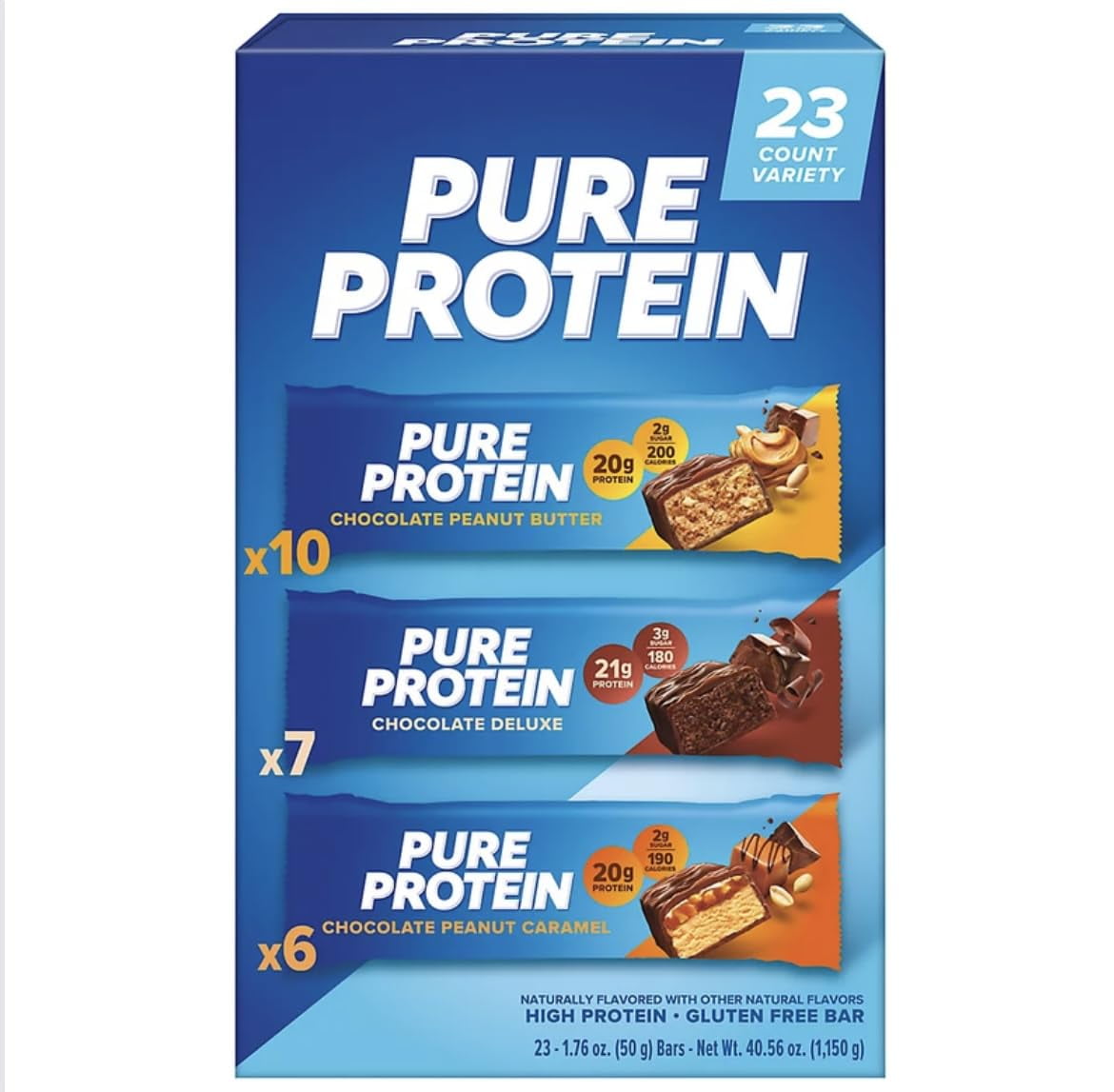 Pure Protein Bars, Nutrient Rich Snacks with High Protein for Energy ...