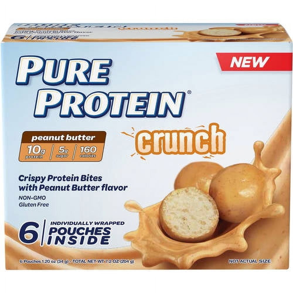 Pure Protein Bites, 10g of Protein, Peanut Butter, 1.2 oz, 6 Ct ...