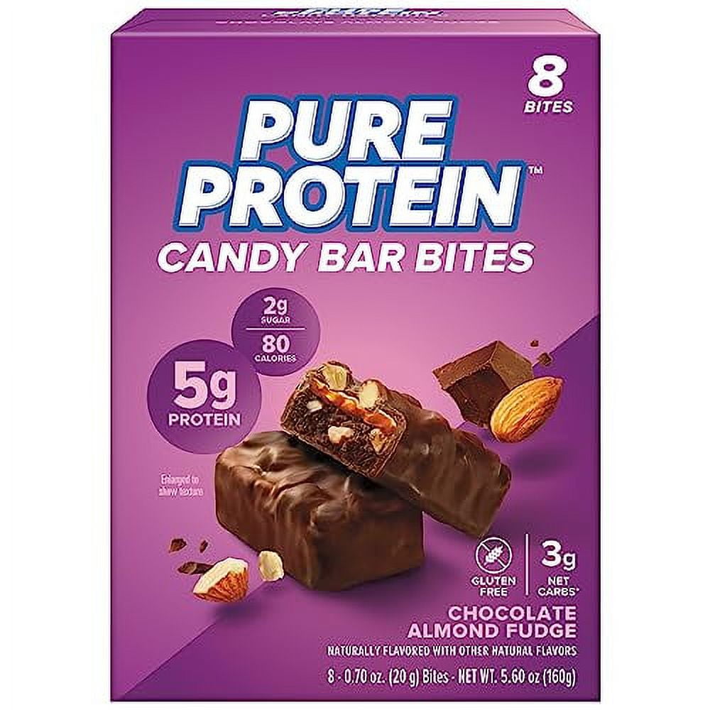 Pure Protein Candy Bar Bites, Chocolate Almond Fudge, 5g Protein ...