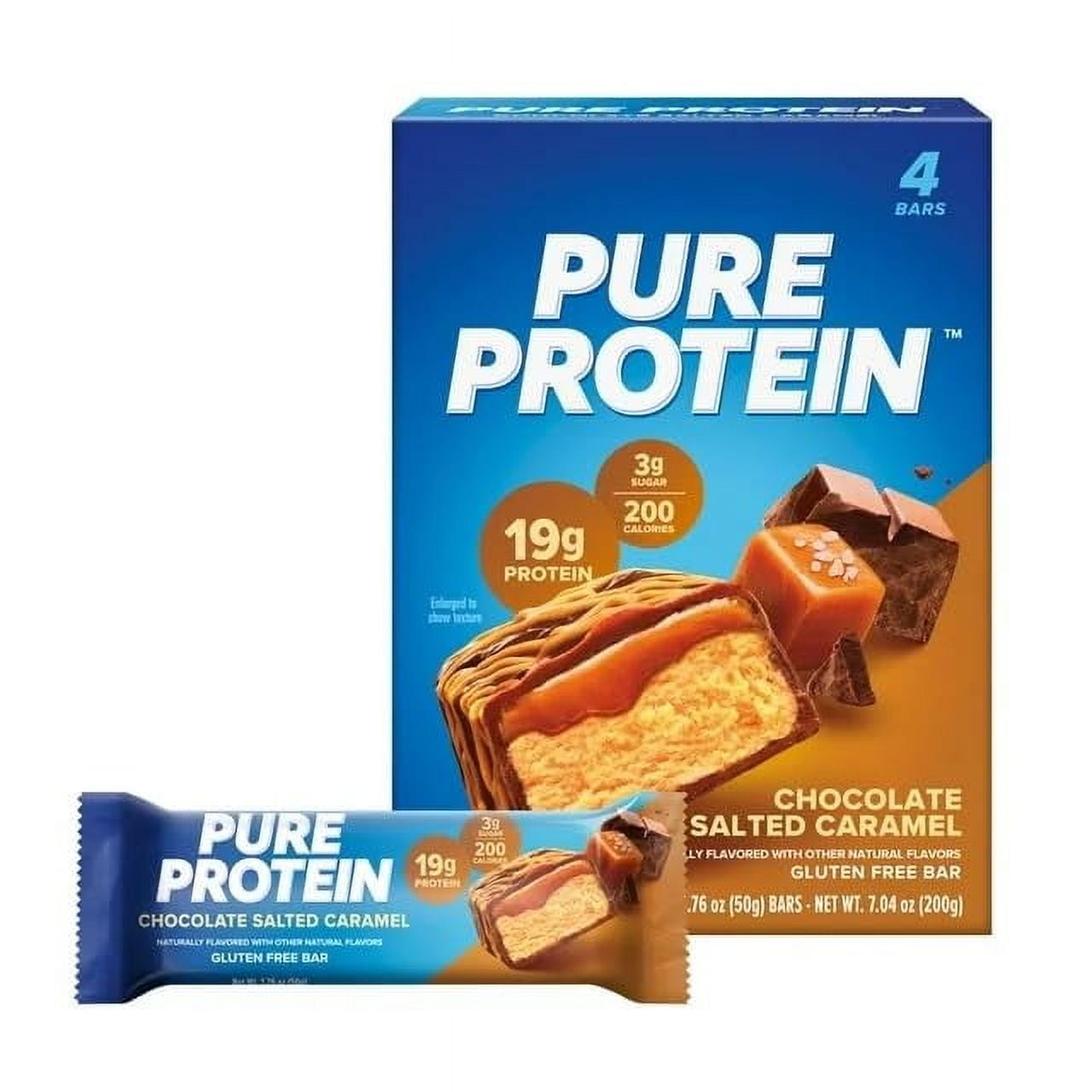 Pure Protein Bars, Chocolate Salted Caramel, 20g Protein, Gluten Free ...