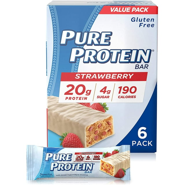 Pure Protein--High Protein Bar Strawberry Greek Yogurt--Protein Bars ...