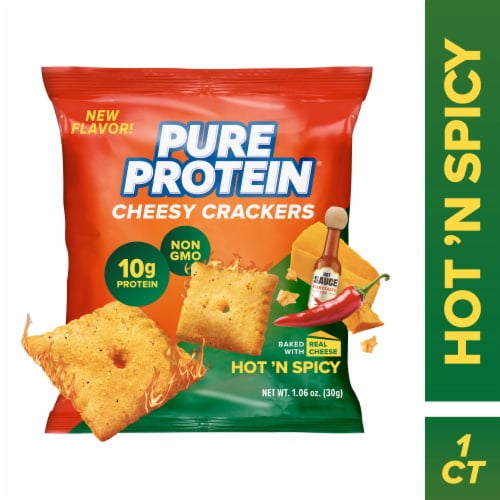 Pure Protein Hot 'n Spicy Cheesy Crackers 1.06 oz - Pack of 2 - Walmart.com