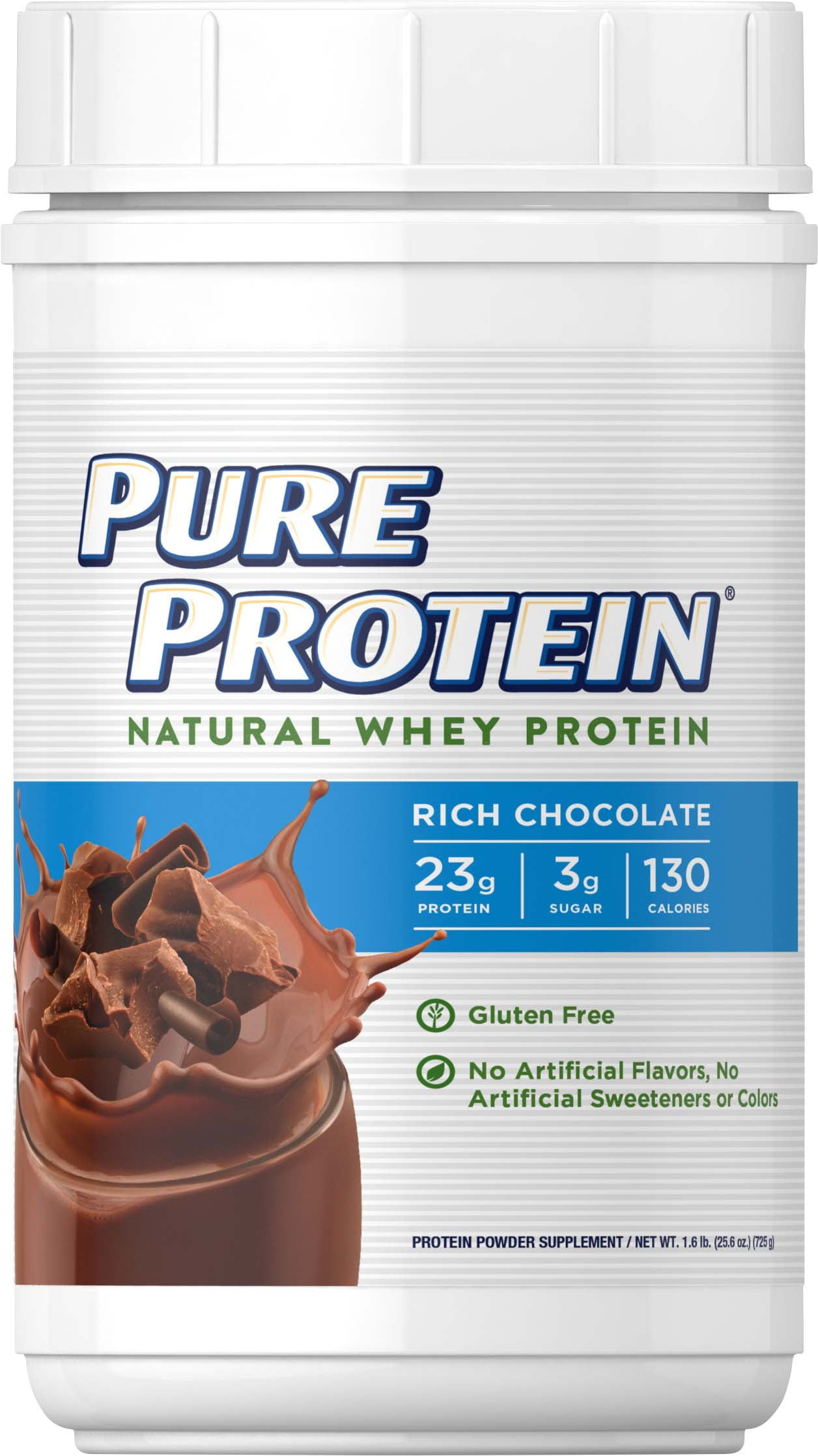 Pure Protein® Natural Whey Powder - Rich Chocolate, 1.6 Lb - Walmart.com