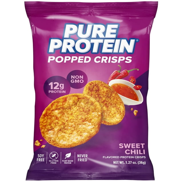 Pure Protein Popped Crisps, Sweet Chili, High Protein Snack, 12G ...