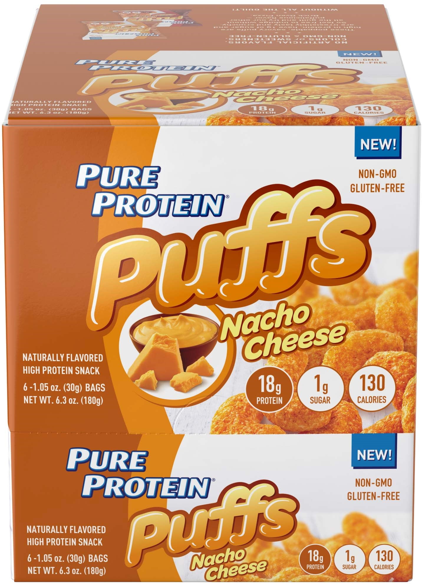 Pure Protein Puffs, Nacho Cheese, 1.05 oz., 6 Ct - Walmart.com