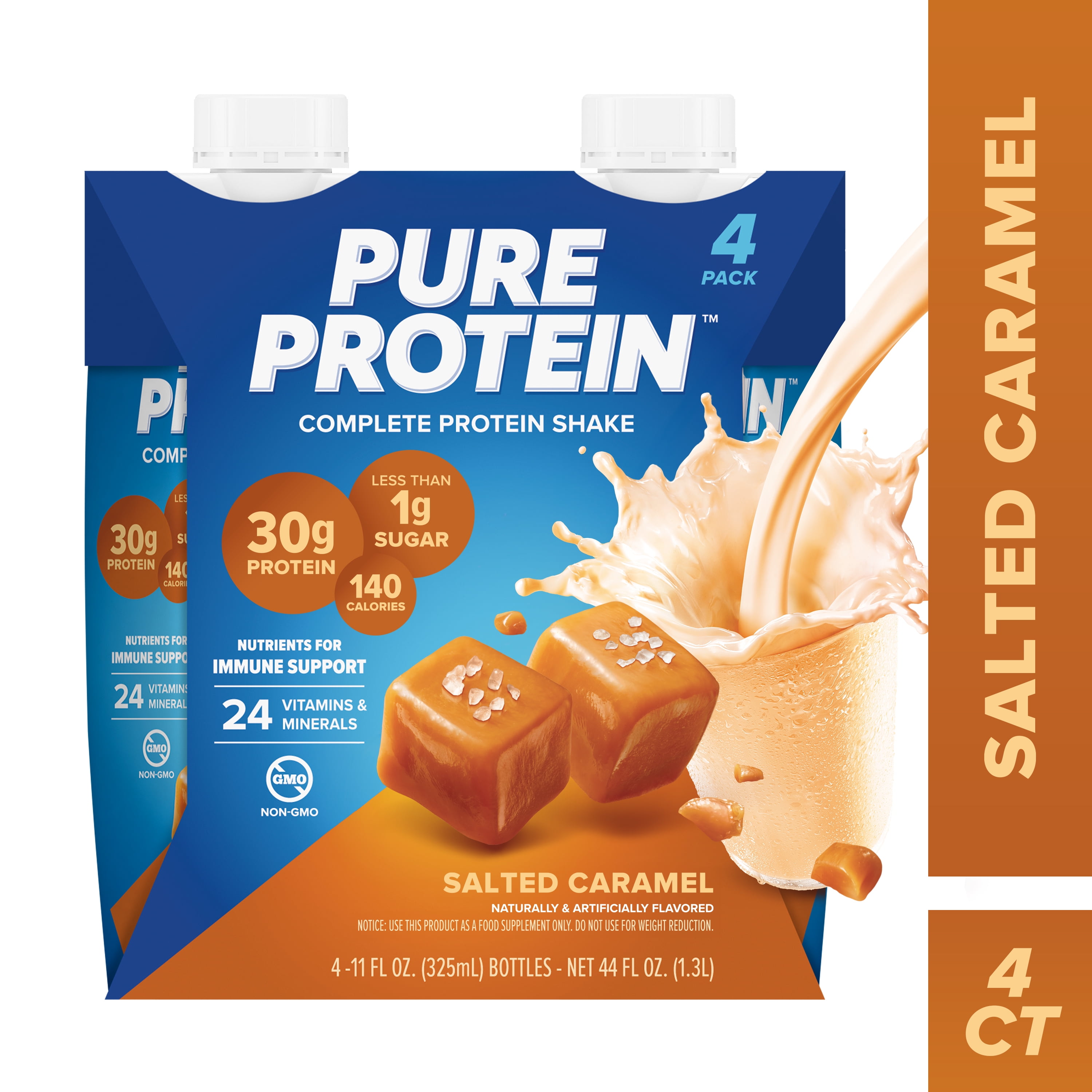 Pure Protein Salted Caramel Complete Protein Shake, 11 fl oz, 4 Ct ...