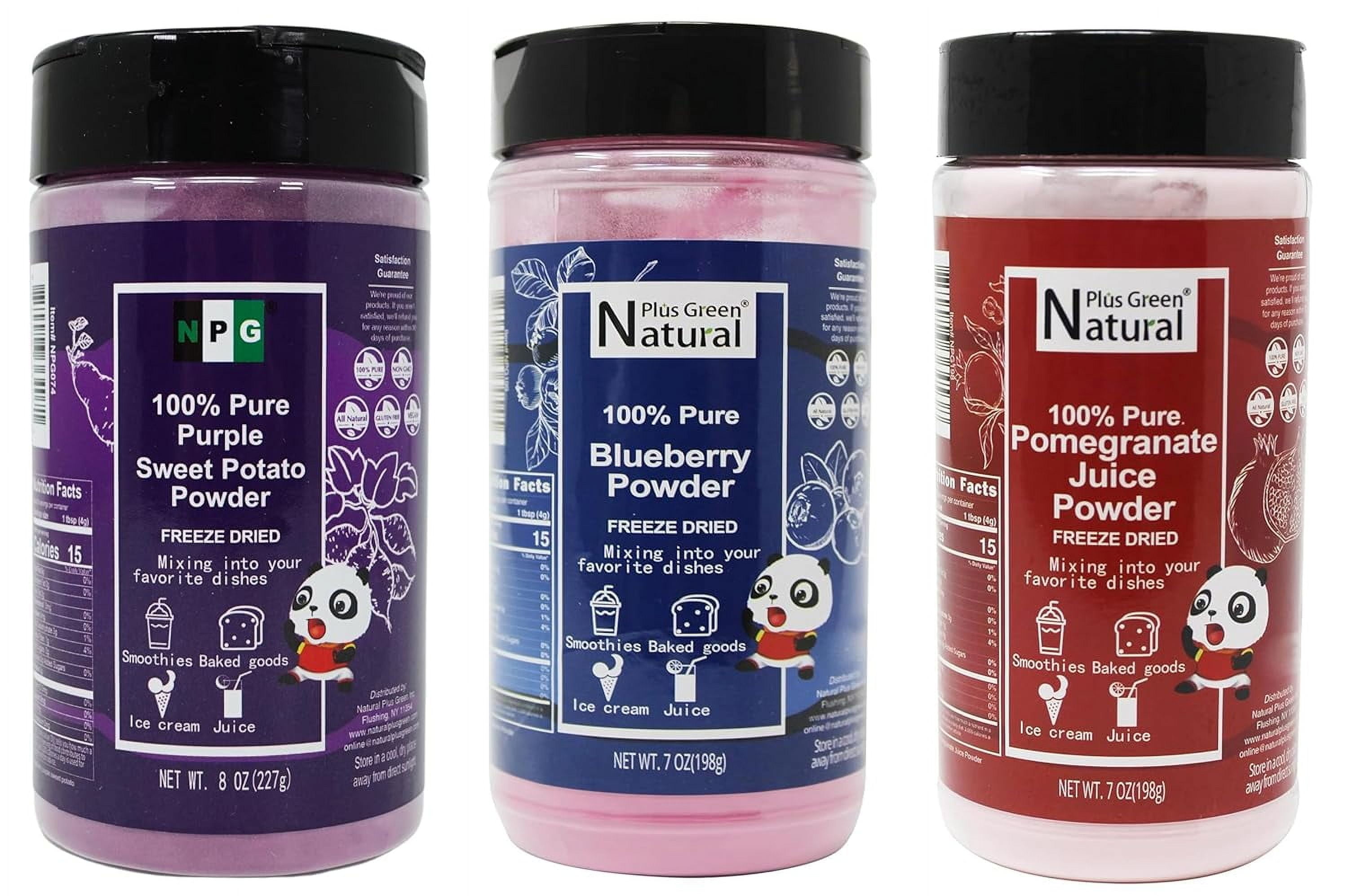 Pure Purple Sweet Potato Powder, Blueberry Powder, and Pomegranate ...