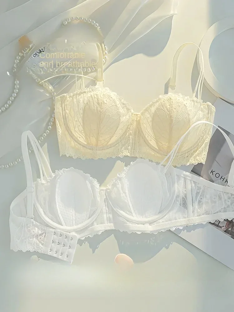 New Pure Rabbit Ears Cup Push-up Underwear Thin Big Chest Small Chest ...