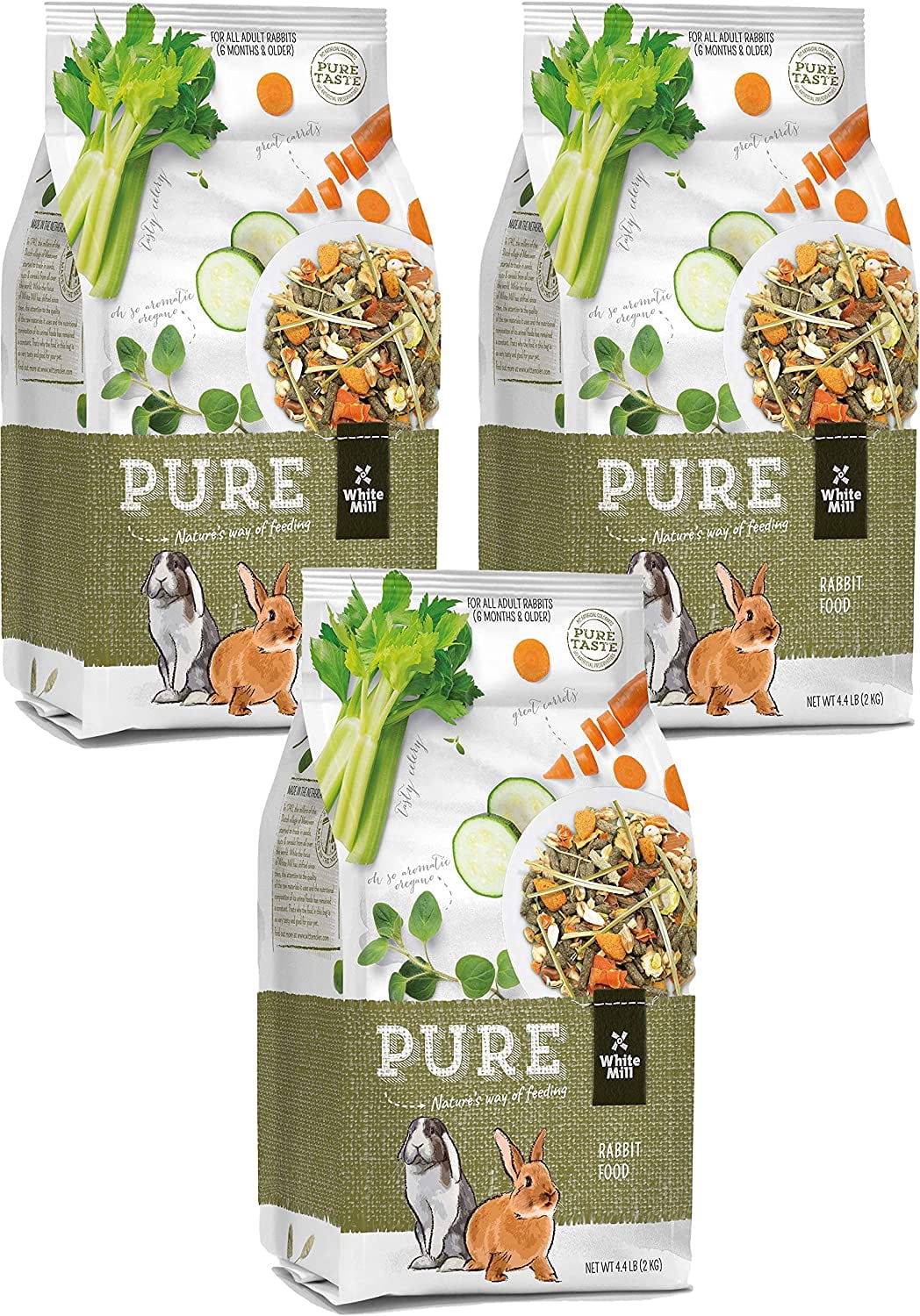 Pure Rabbit Food Seed Mixture Carrot & Celery Dry Food, 4.4 Lbs, (Mini ...