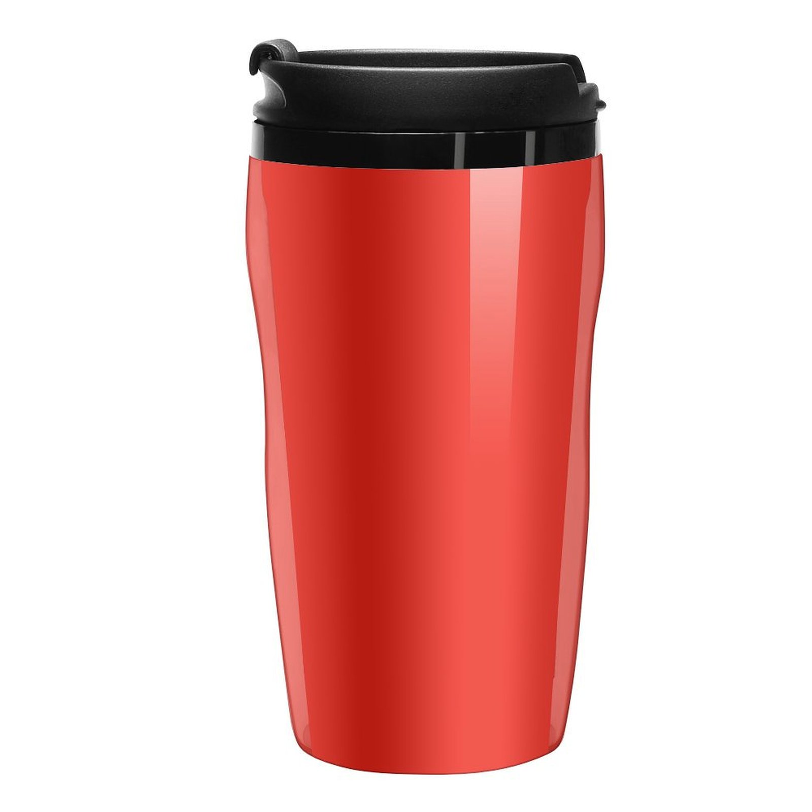 Pure Red Double Walled Coffee Cup Plastic Water Bottle Tumblers Leak ...