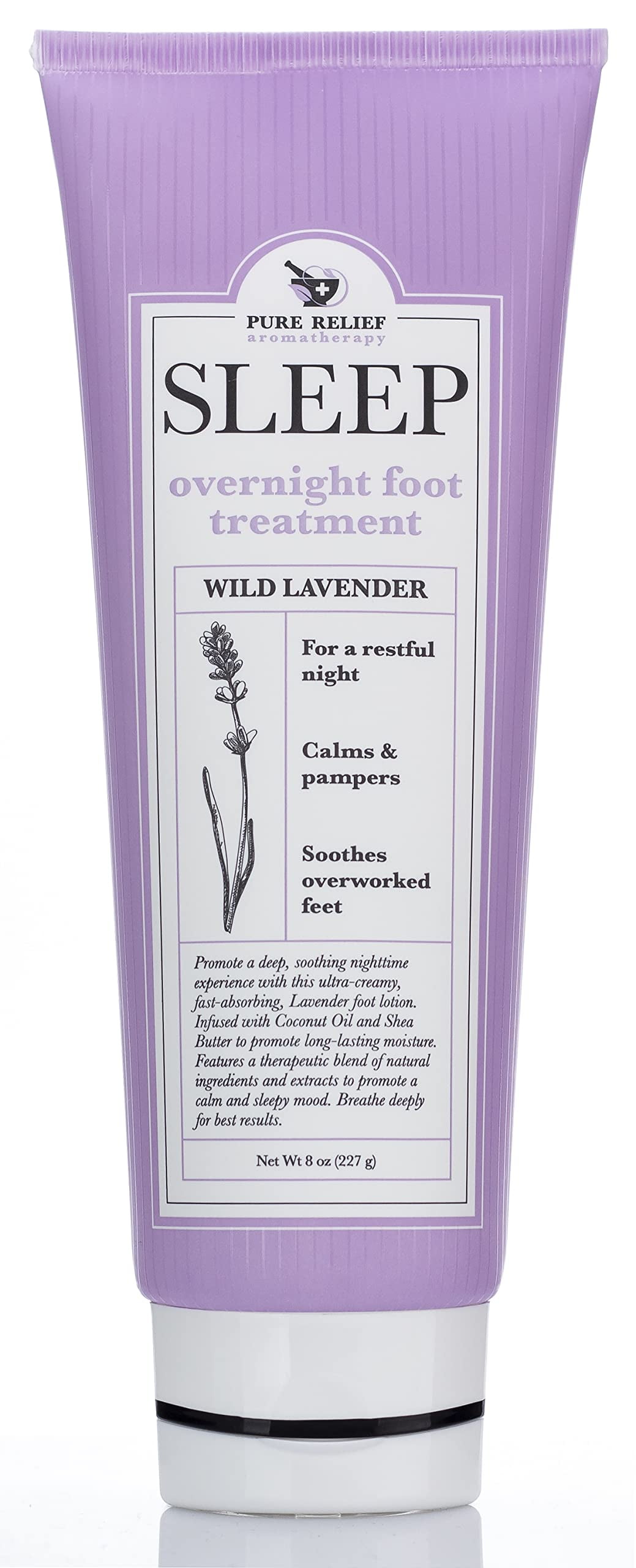 Pure Relief Aromatherapy 8oz Sleep Foot Cream for Overworked Feet ...