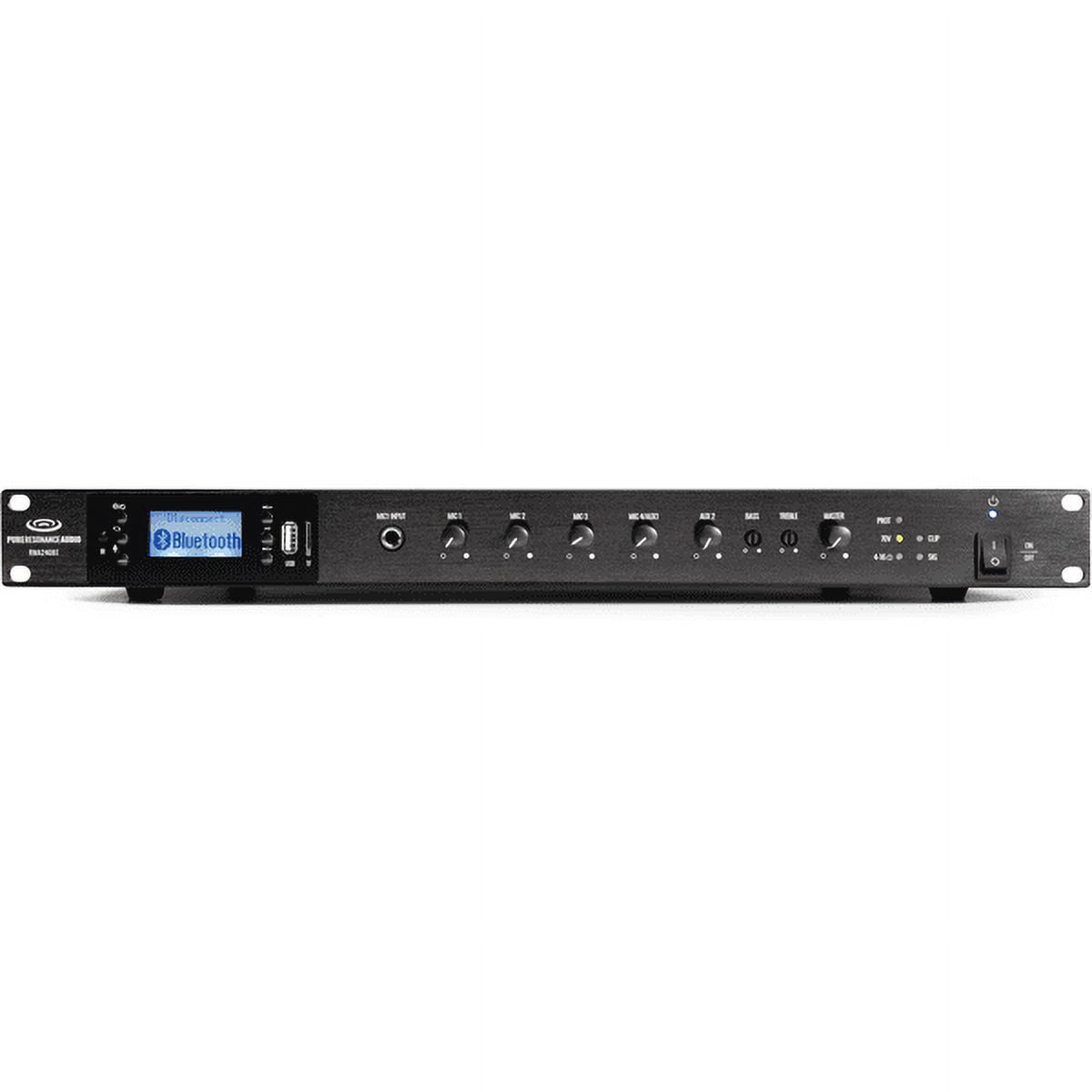 Pure Resonance Audio RMA240BT 240W Rack Mount Mixer Amplifier with ...