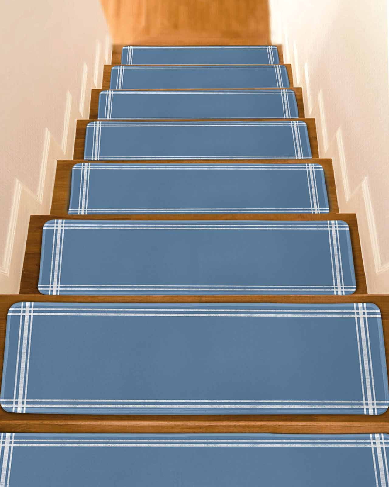 Pure Royalblue Stair Treads for Wooden Steps Indoor Runner Rug Carpet ...