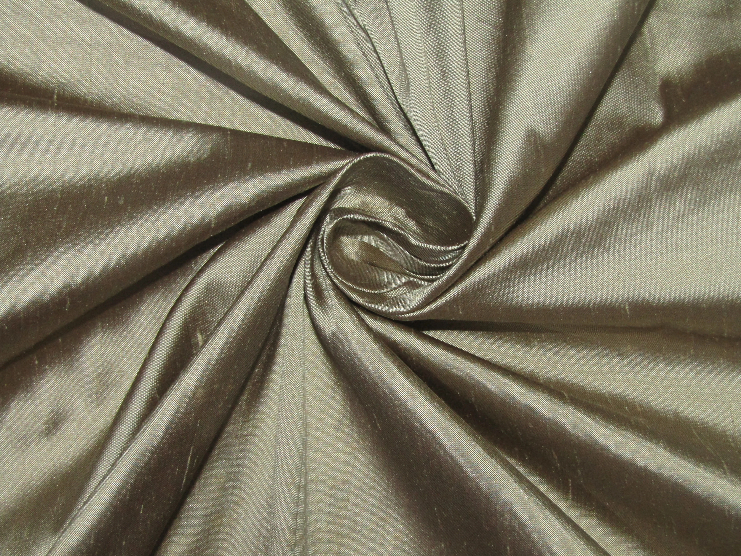 Pure SILK DUPIONI FABRIC two tone golden cream x Black Shot color 54 ...