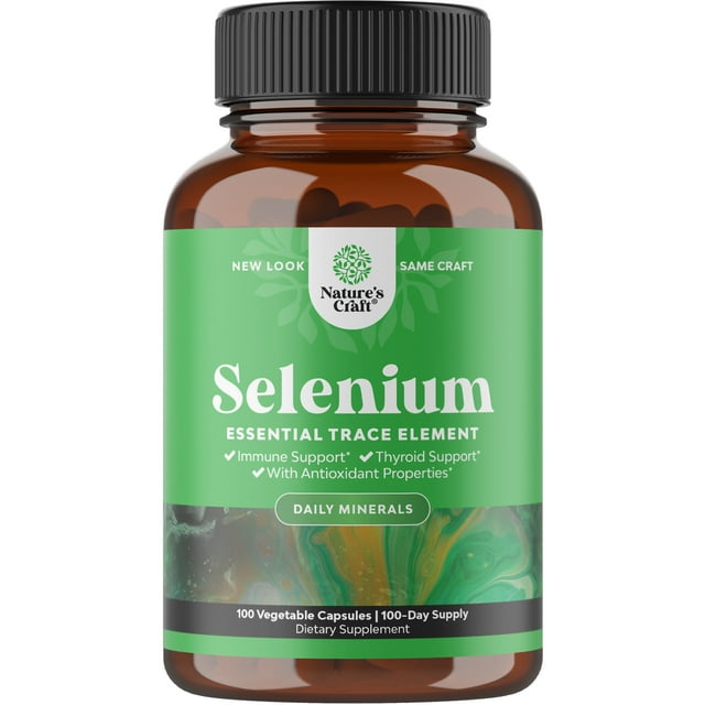Pure Selenium Thyroid Support Supplement - Selenium 200mcg per serving ...