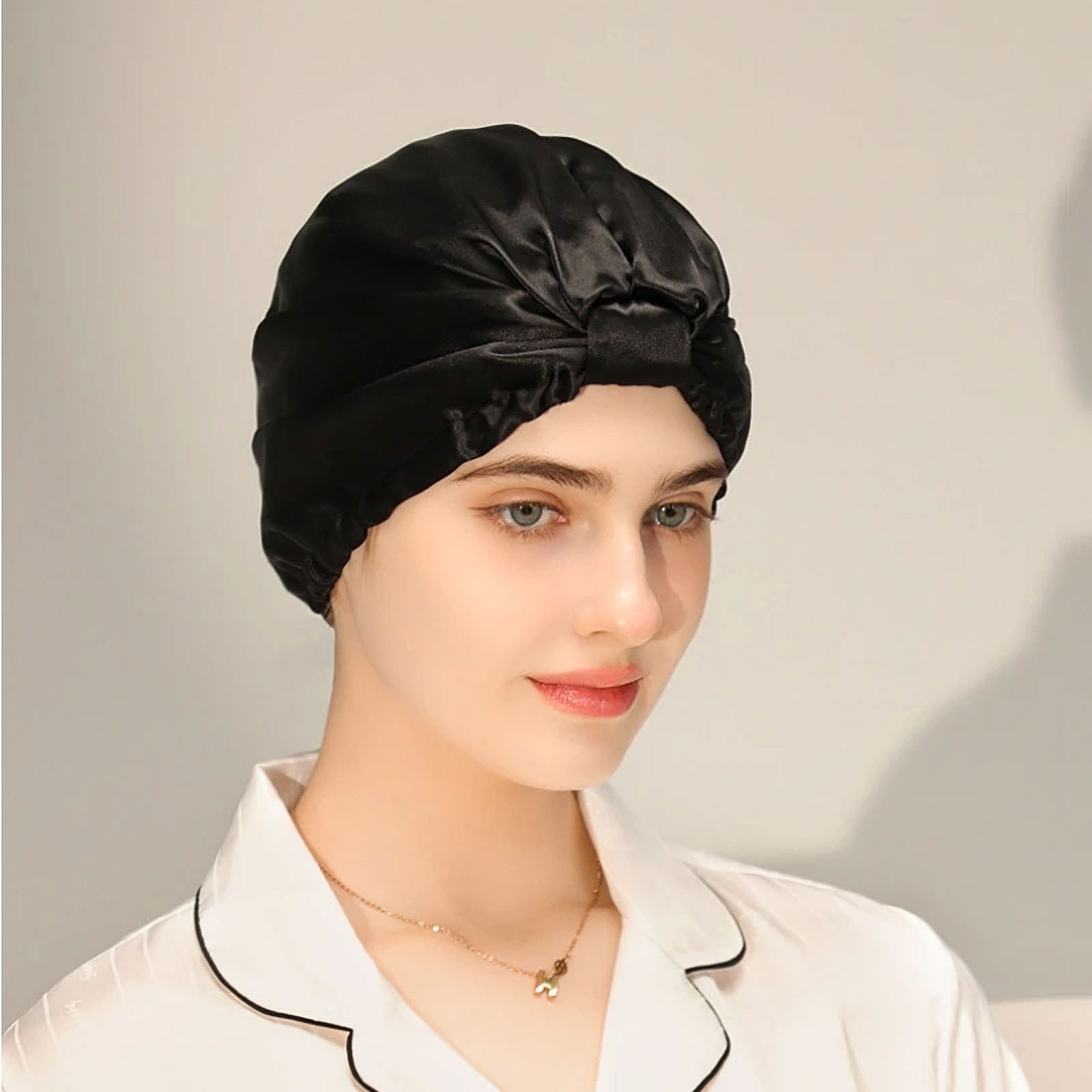 Pure Silk Night Caps Mulberry Silk Sleeping Bonnet Hair Loss Hat Natural Silk Turban For Hair ...
