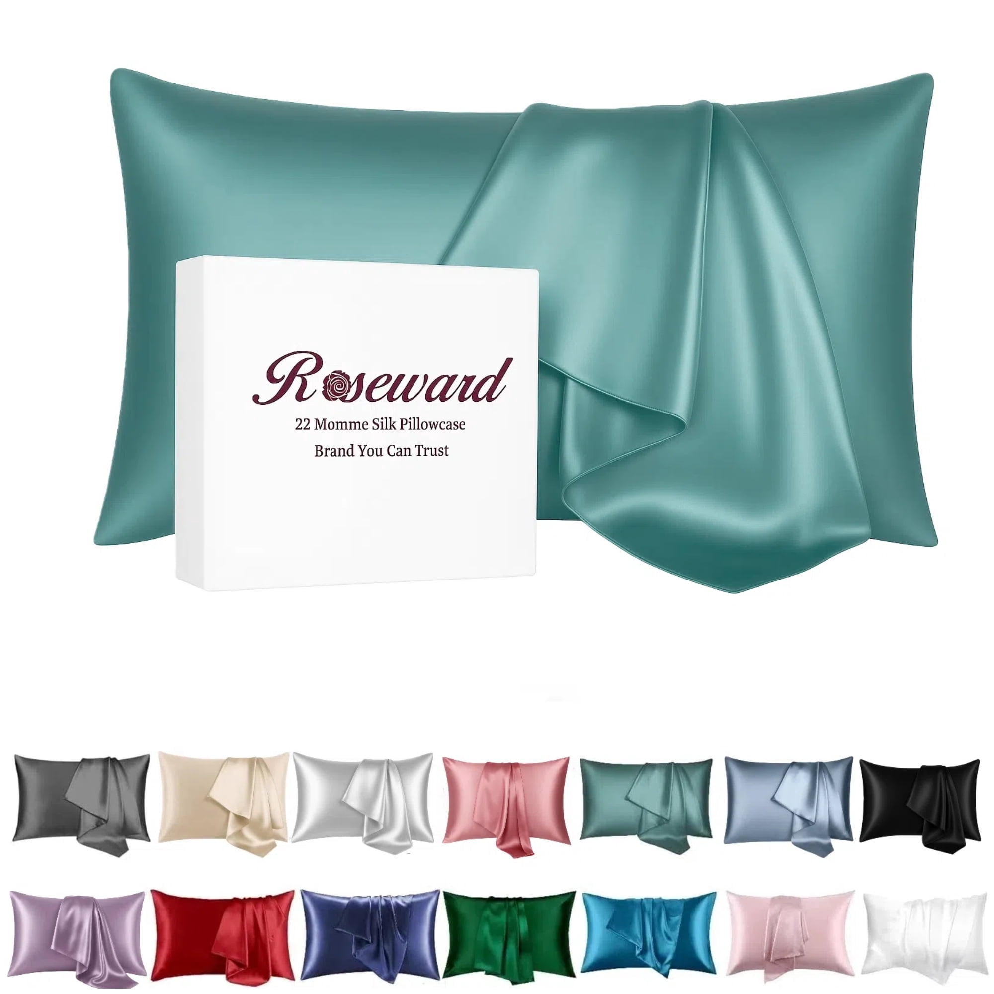 Pure Silk Pillowcase for Hair and Face Made in USA, 6A Grade 22 Momme ...