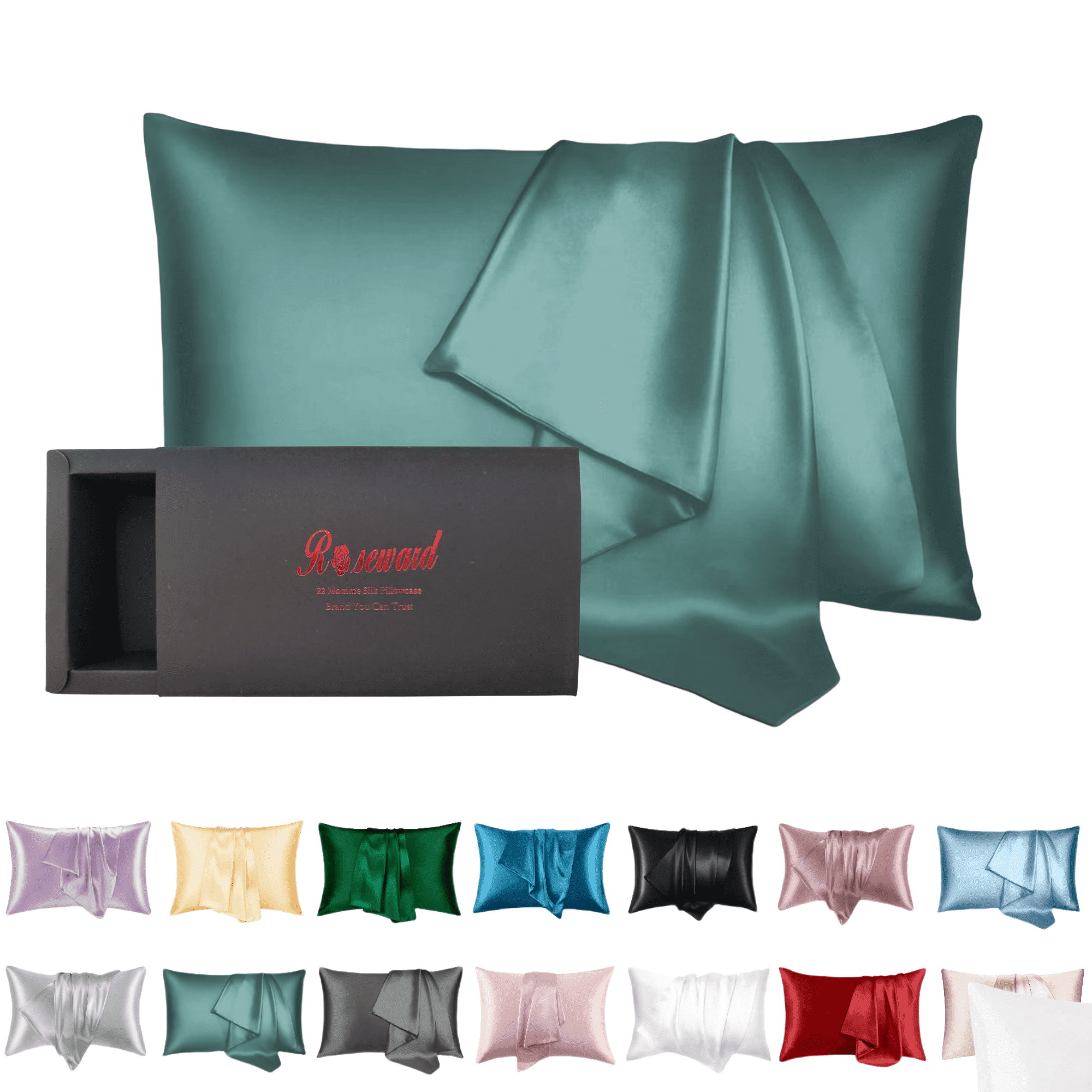 Pure Silk Pillowcase for Hair and Face Made in USA, 6A Grade 22 Momme ...